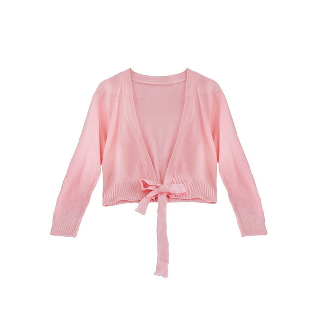 iEFiEL Girls Knit Cardigan Warm-up Ballet Dance Sweaters Gymnastics ...