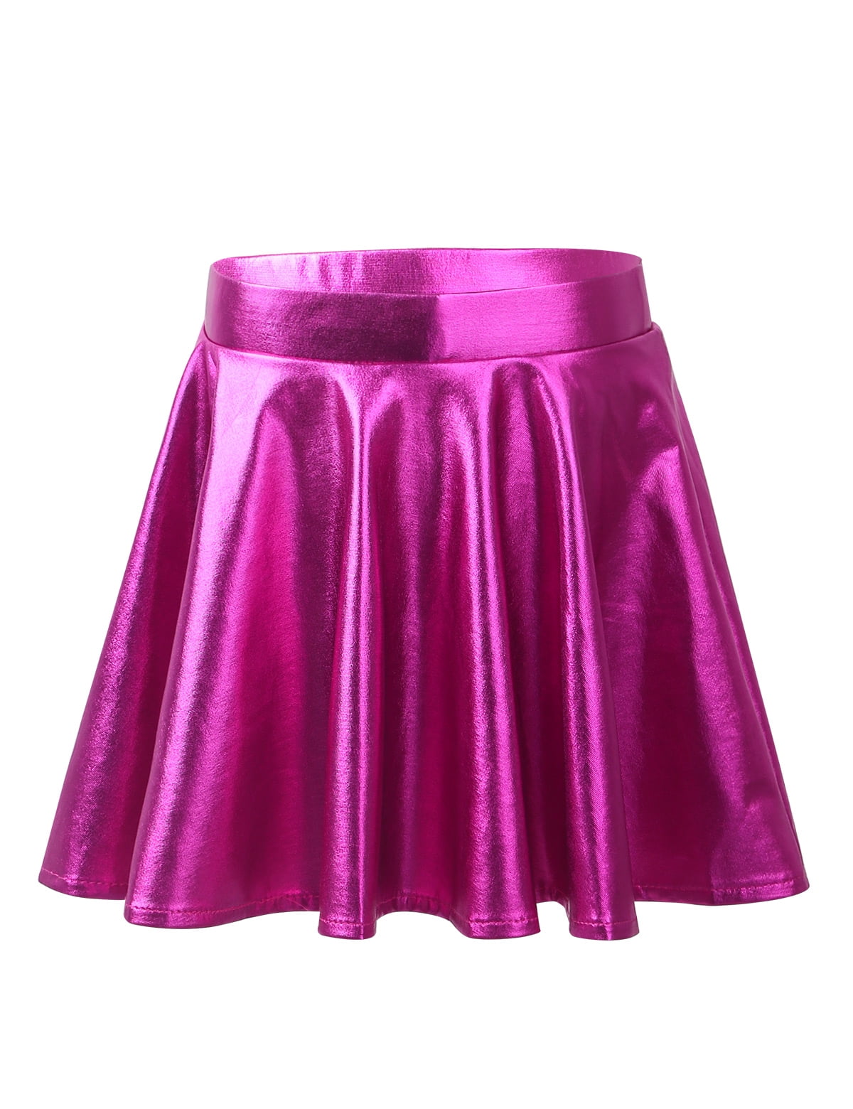 iEFiEL Girls Metallic Pleated Mini Skirts Ballet Tutu Skirts 70s Rave ...