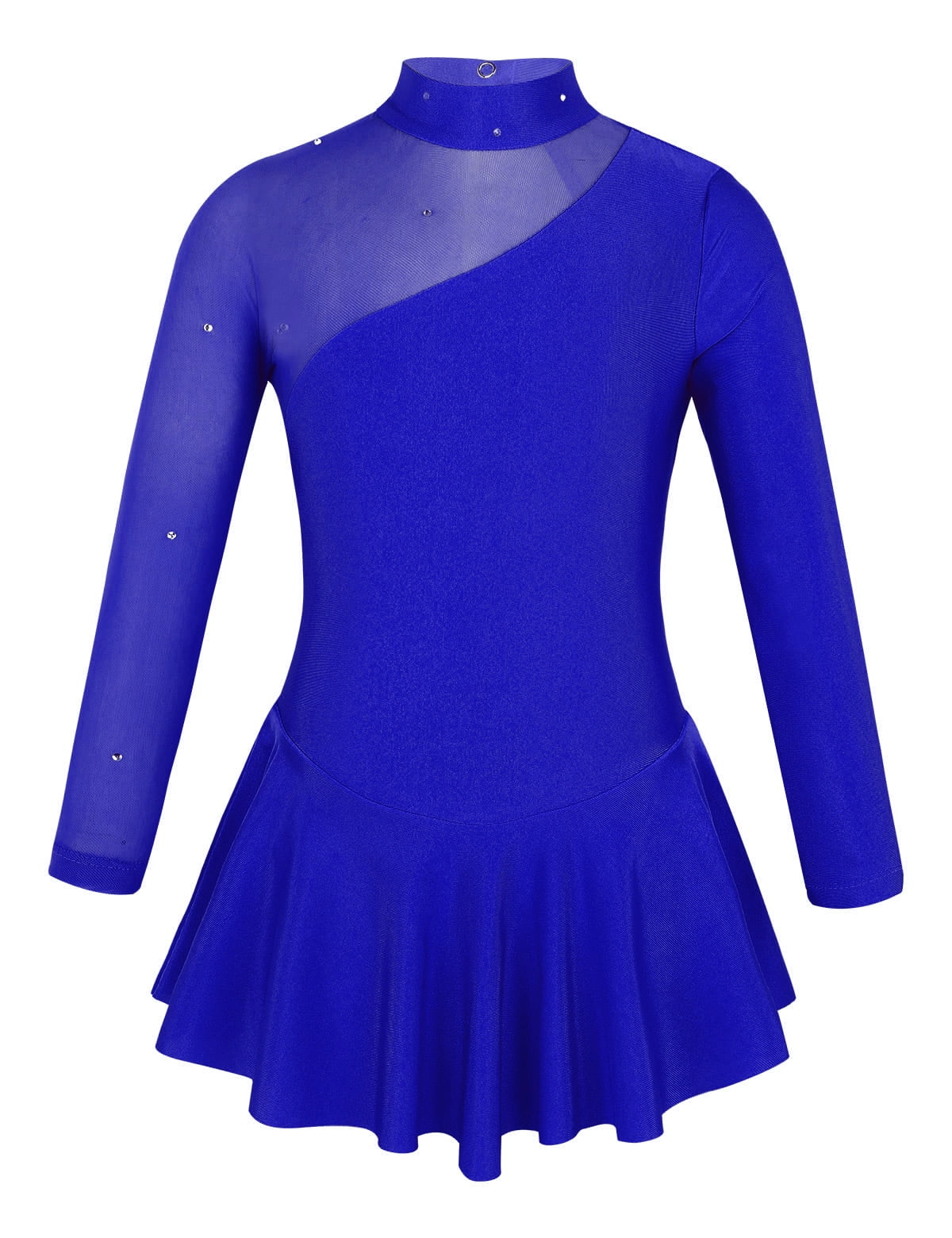 iEFiEL Girls Figure Ice Skating Dress Long Sleeve Ballet Tutu Dress ...