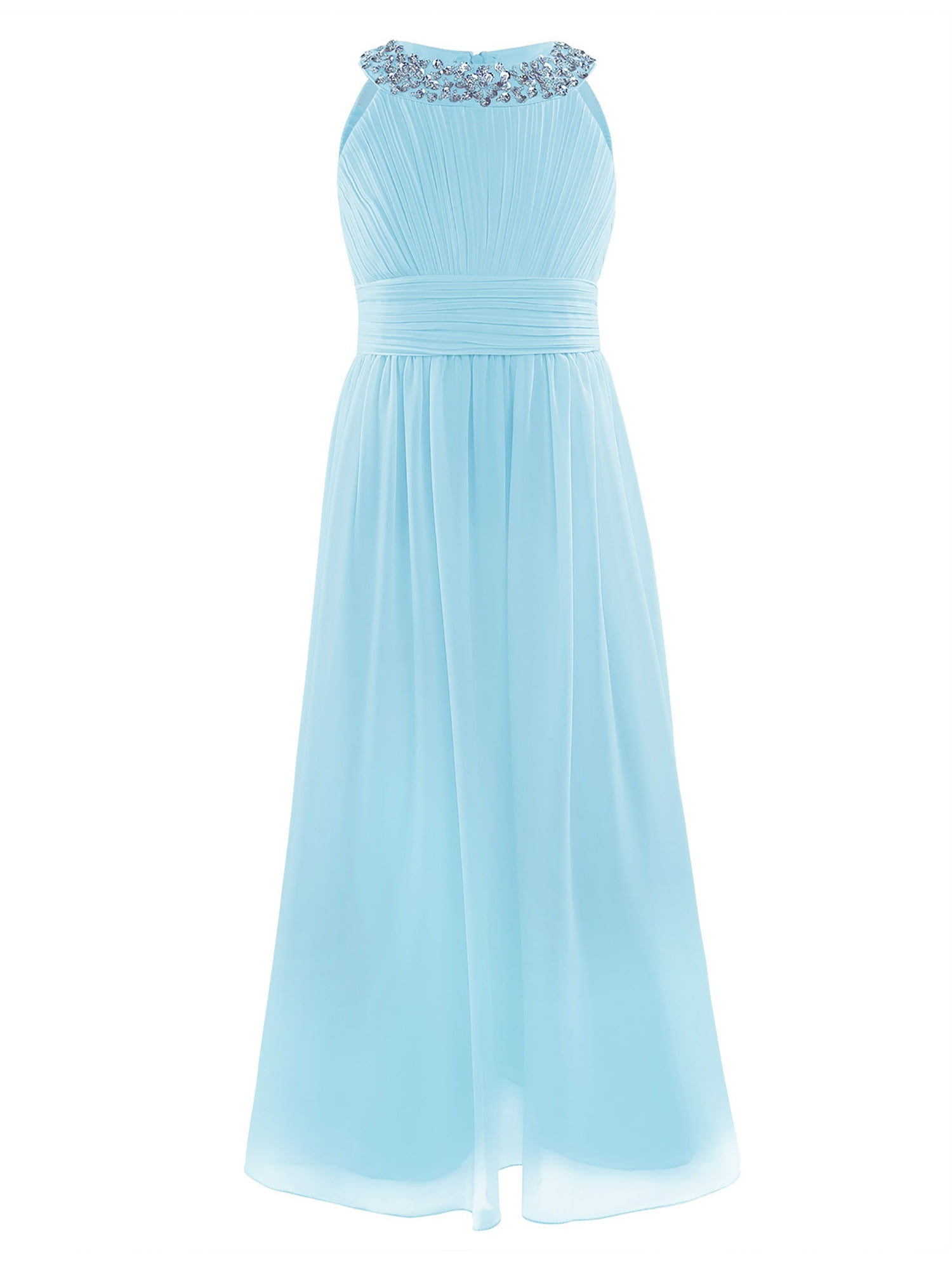 iEFiEL Girls Rhinestone Accent Wedding Bridesmaid Pageant Birthday ...
