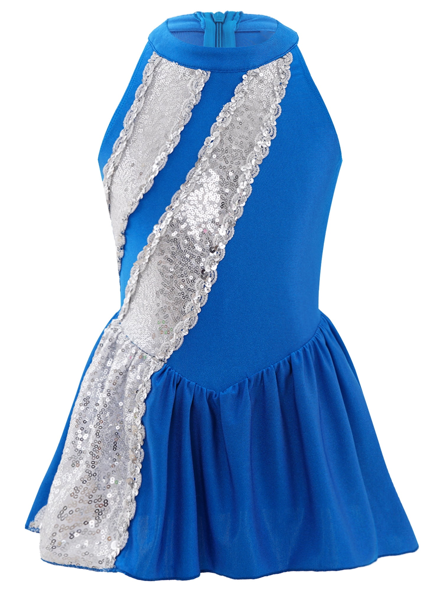 iEFiEL Girls Shiny Sequins Ballet Dance Dress Cheer Leader Figure ...
