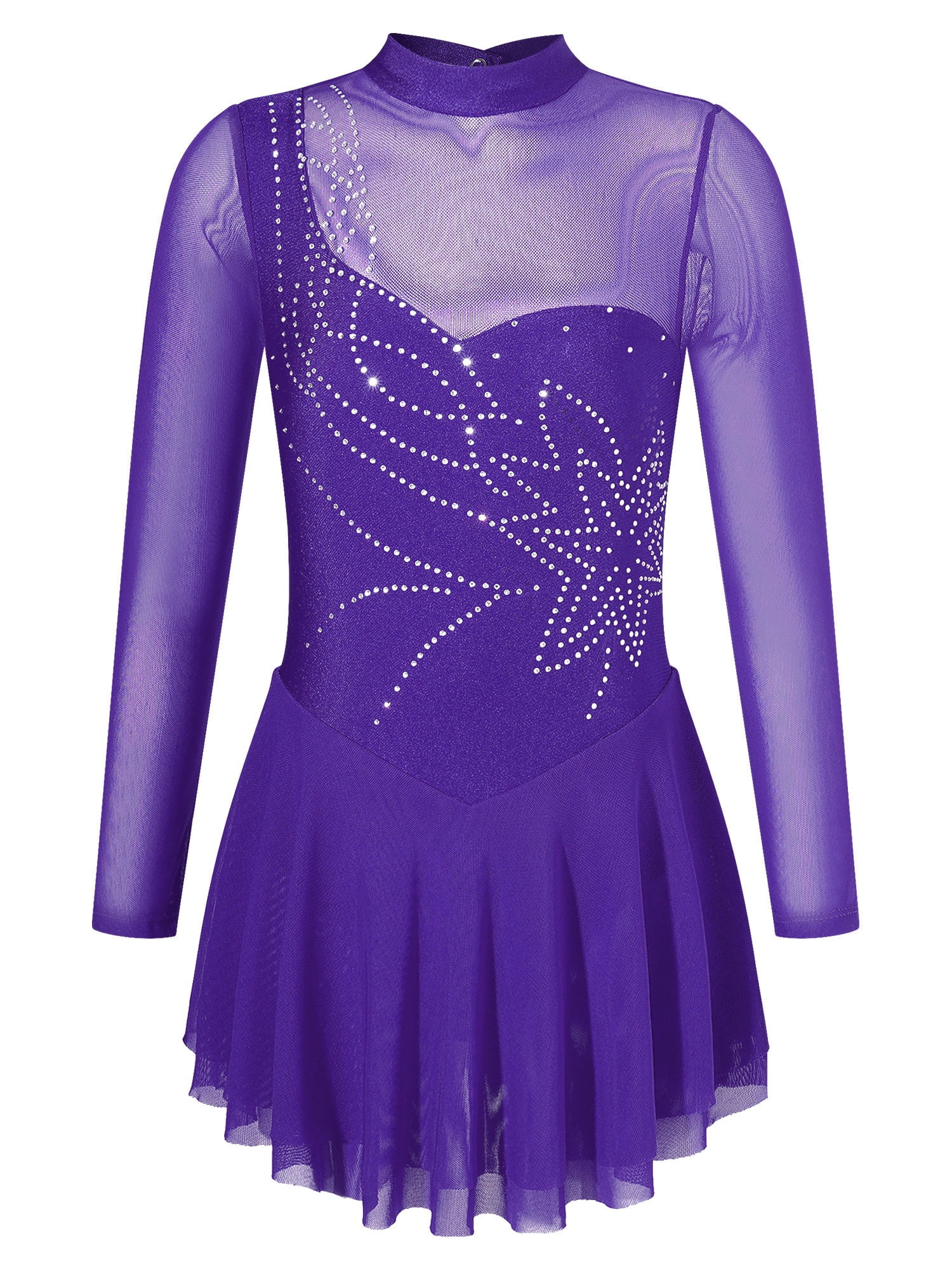 iEFiEL Girls Shiny Sequins Gymnastics Leotard Lyrical Ballet Dance ...
