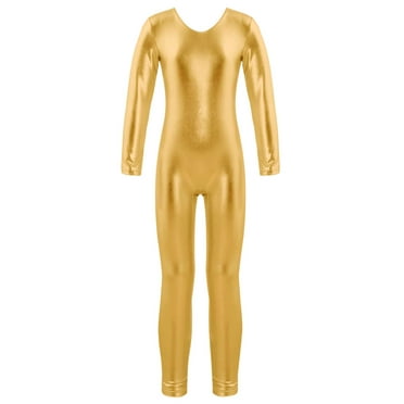 IEFIEL Girls Gymnastics Leotard One Shoulder Long Sleeve Glitter ...