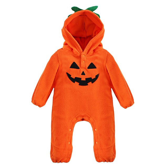 iEFiEL Infant Baby Girls Halloween Costume Pumpkin Bat Hooded Romper Outfit,Sizes 3-18M ...