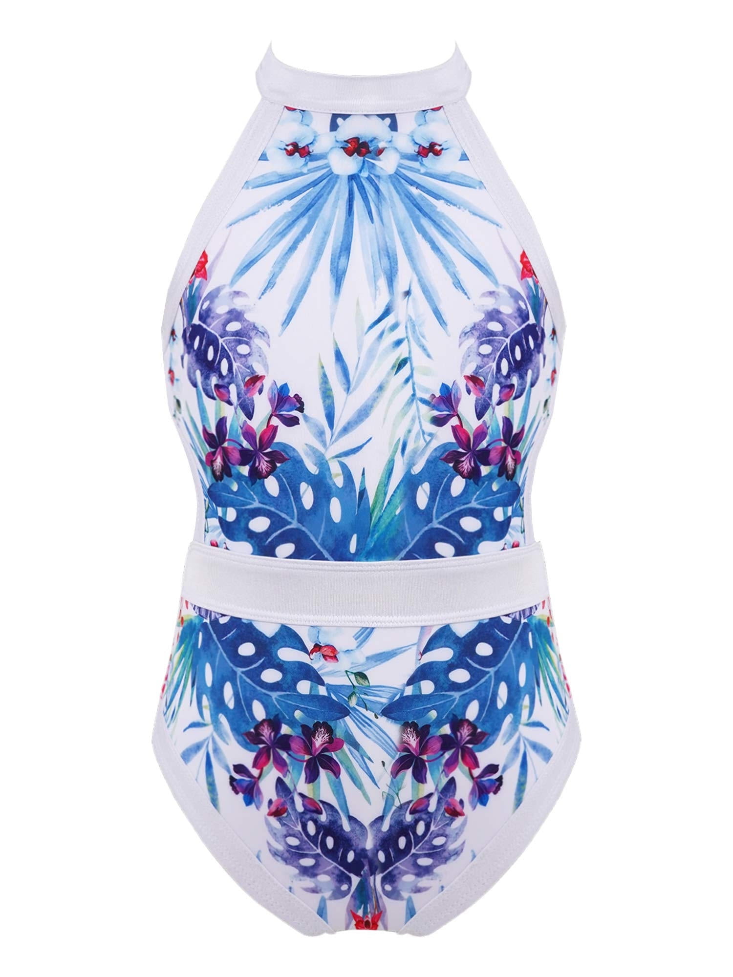 iEFiEL Kids Big Girls Tankini Swimsuit 2pcs Stripes Printed Swimwear ...