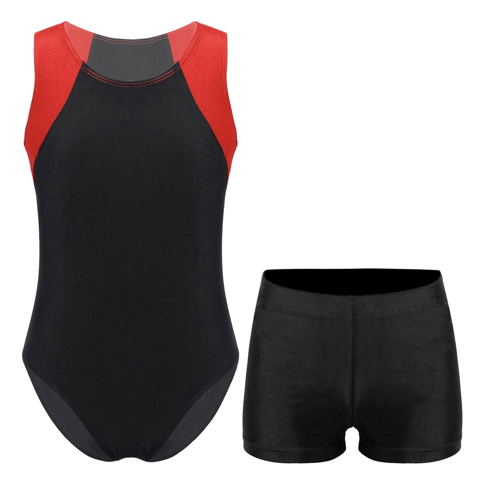 iEFiEL Kids Boys Gymnastics Leotard with Shorts Set Ballet Dance ...