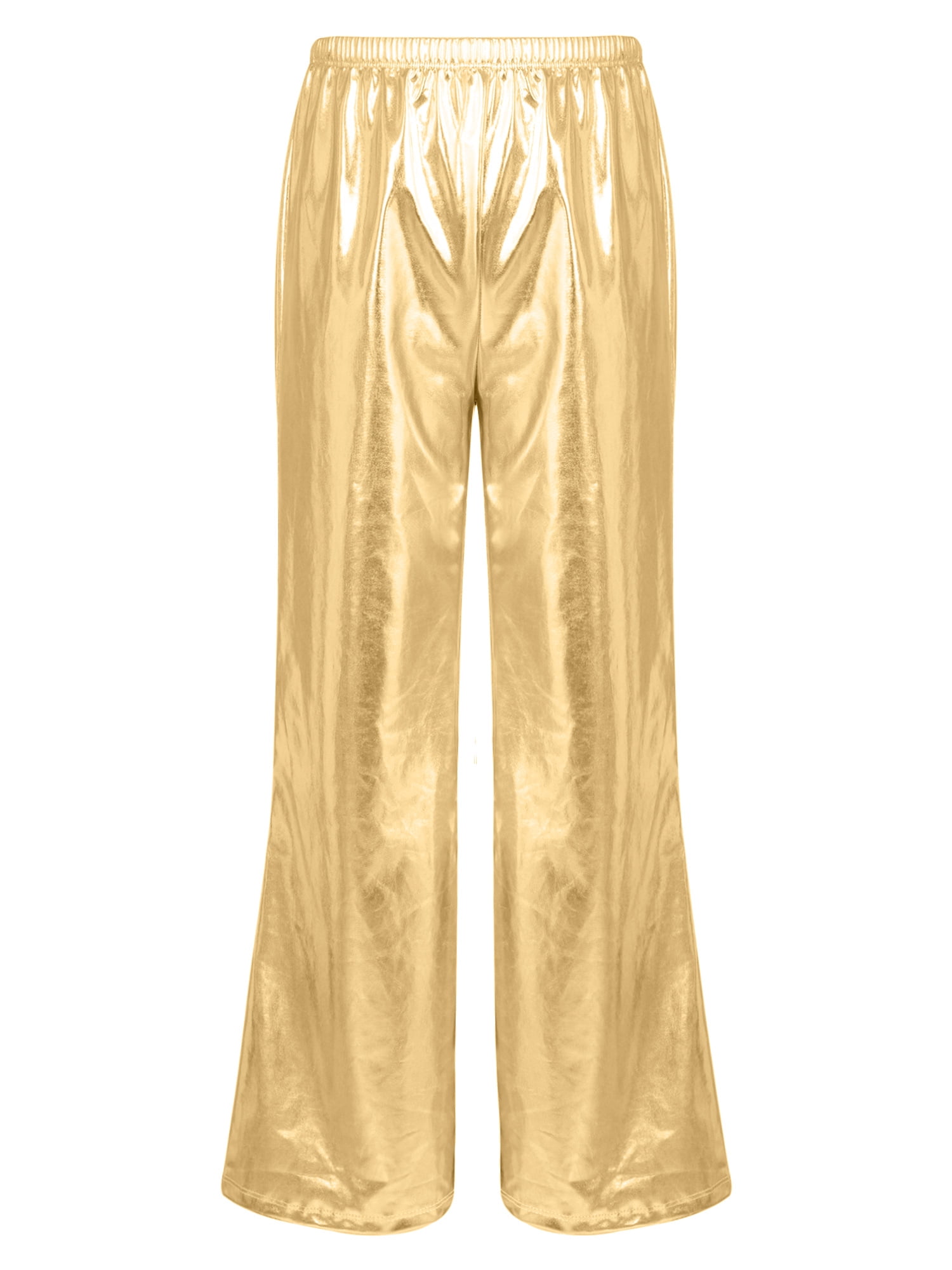 iEFiEL Kids Boys Shiny Metallic Bell Bottoms Halloween Cosplay Costume ...