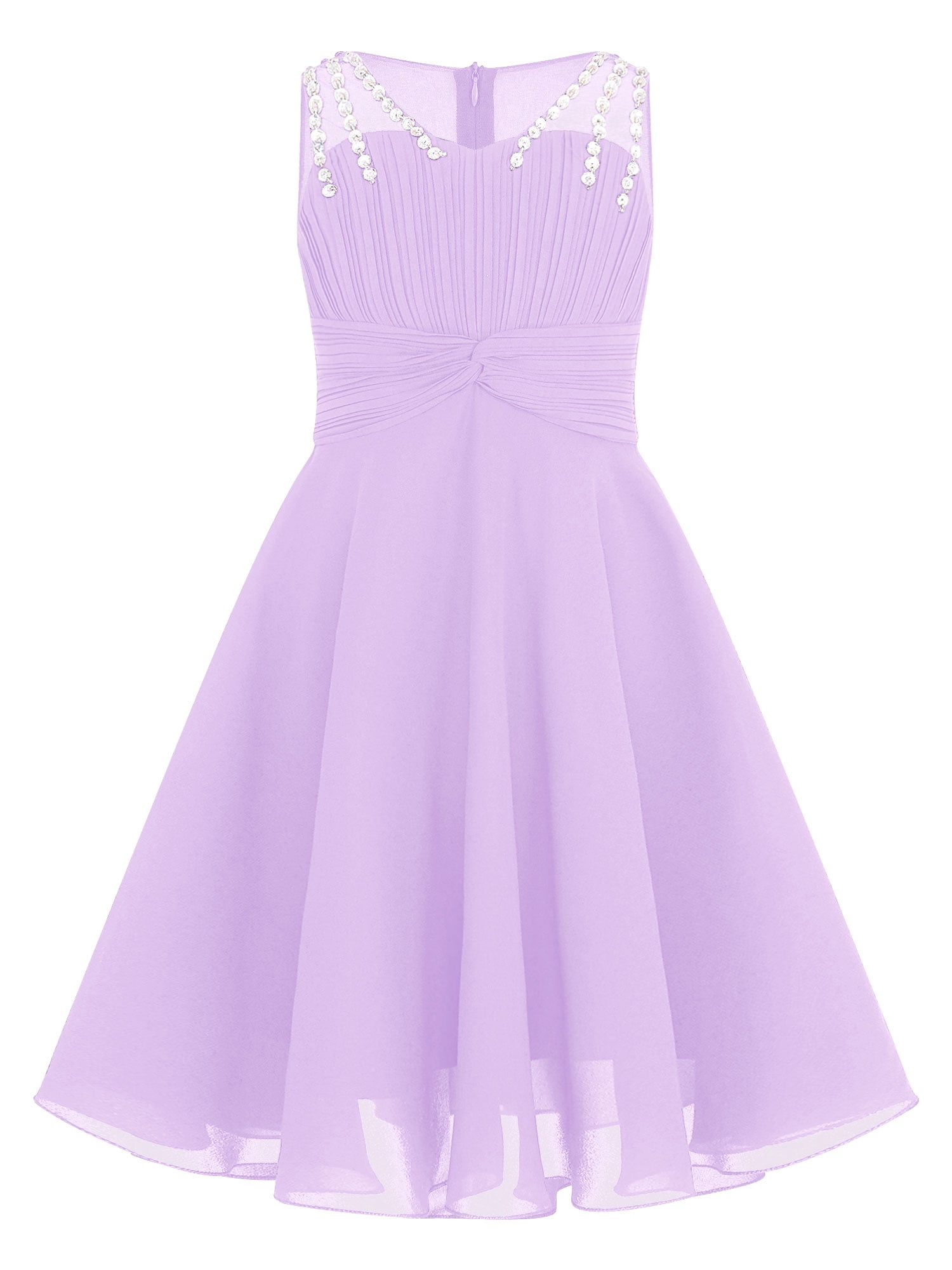 iEFiEL Kids Flower Girls Princess Party Dress Special Occasion Knee ...
