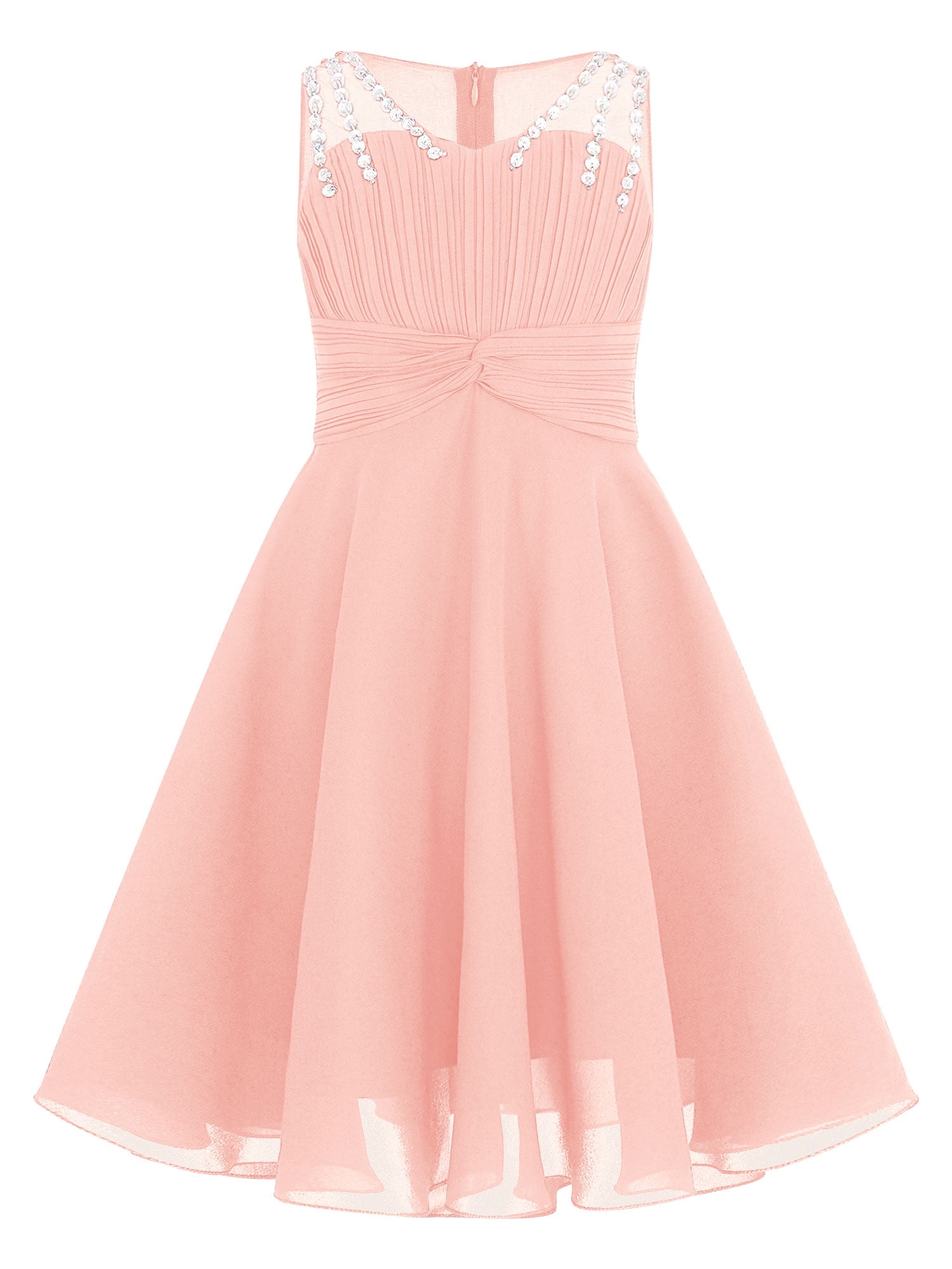 iEFiEL Kids Flower Girls Princess Party Dress Special Occasion Knee ...