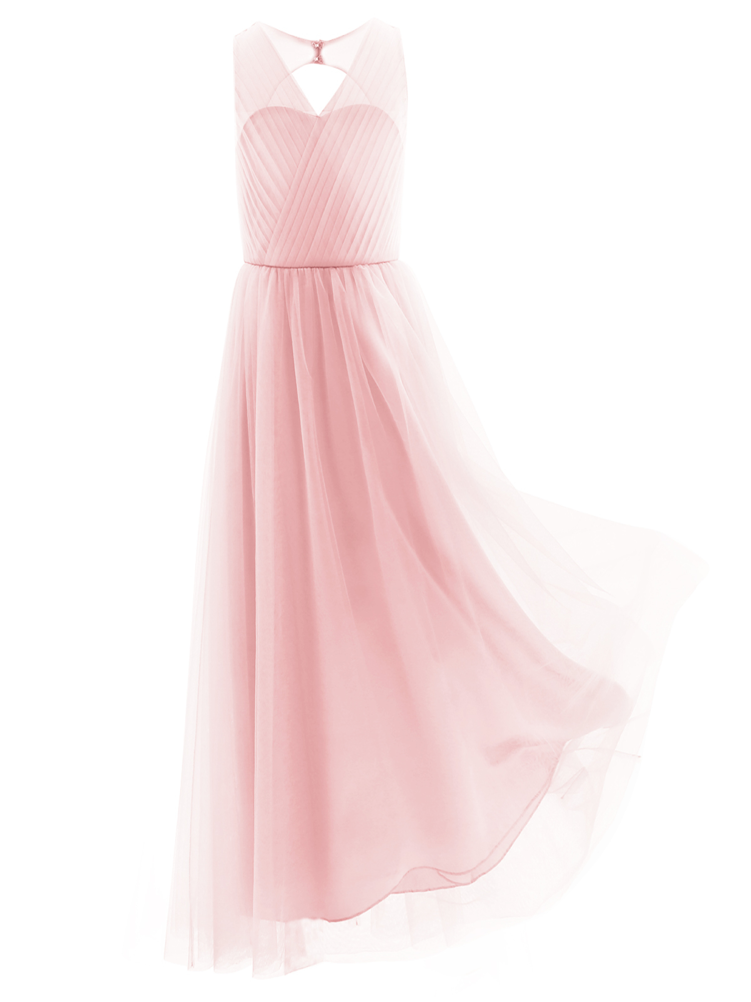 iEFiEL Kids Flowy Flower Girl Dress Cutout Back Wedding Birthday Party ...