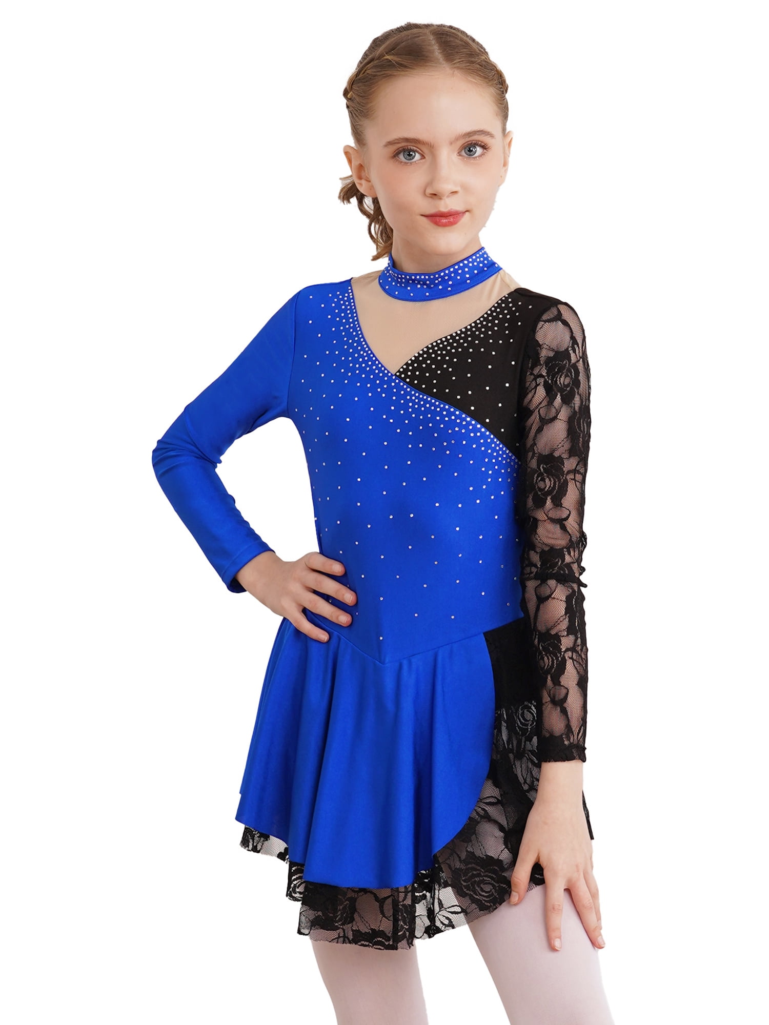 iEFiEL Kids Girls Figure Skating Competition Costume Ballet Lyrical ...