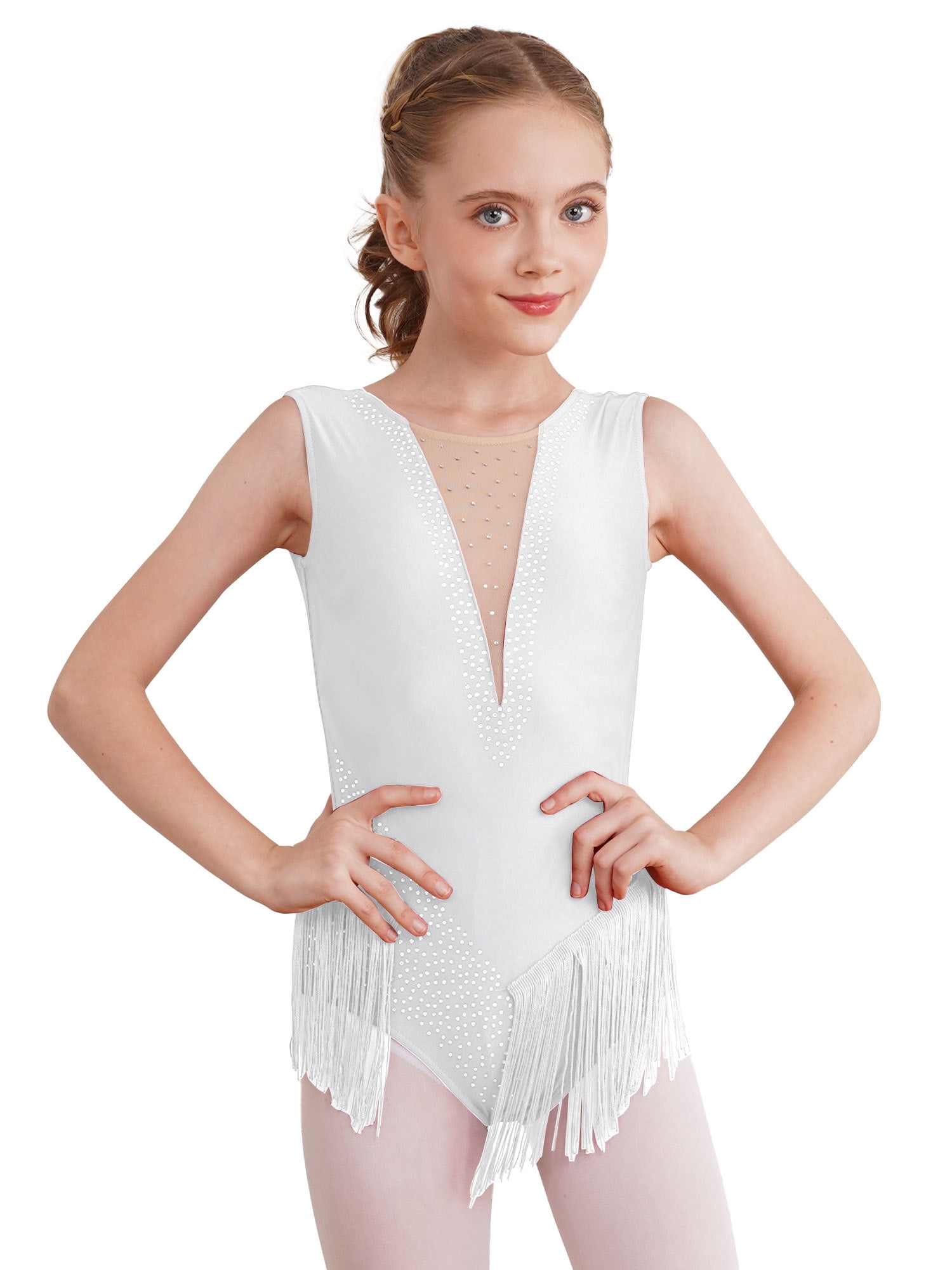 iEFiEL Kids Girls Figure Skating Dance Leotard Rhythmic Gymnastics ...