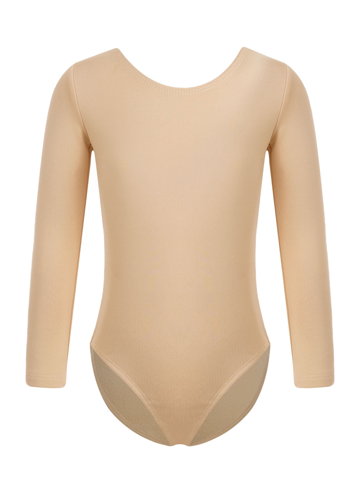 iEFiEL Kids Girls Fleece Lined Dance Leotard Long Sleeve Solid Color ...