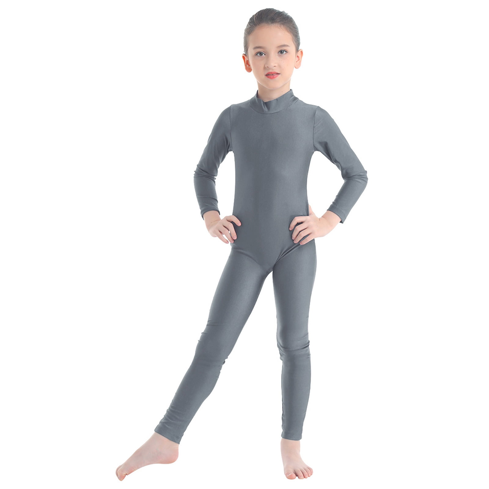iEFiEL Kids Girls Full Body Gymnastic Unitard Long Sleeve Ballet ...