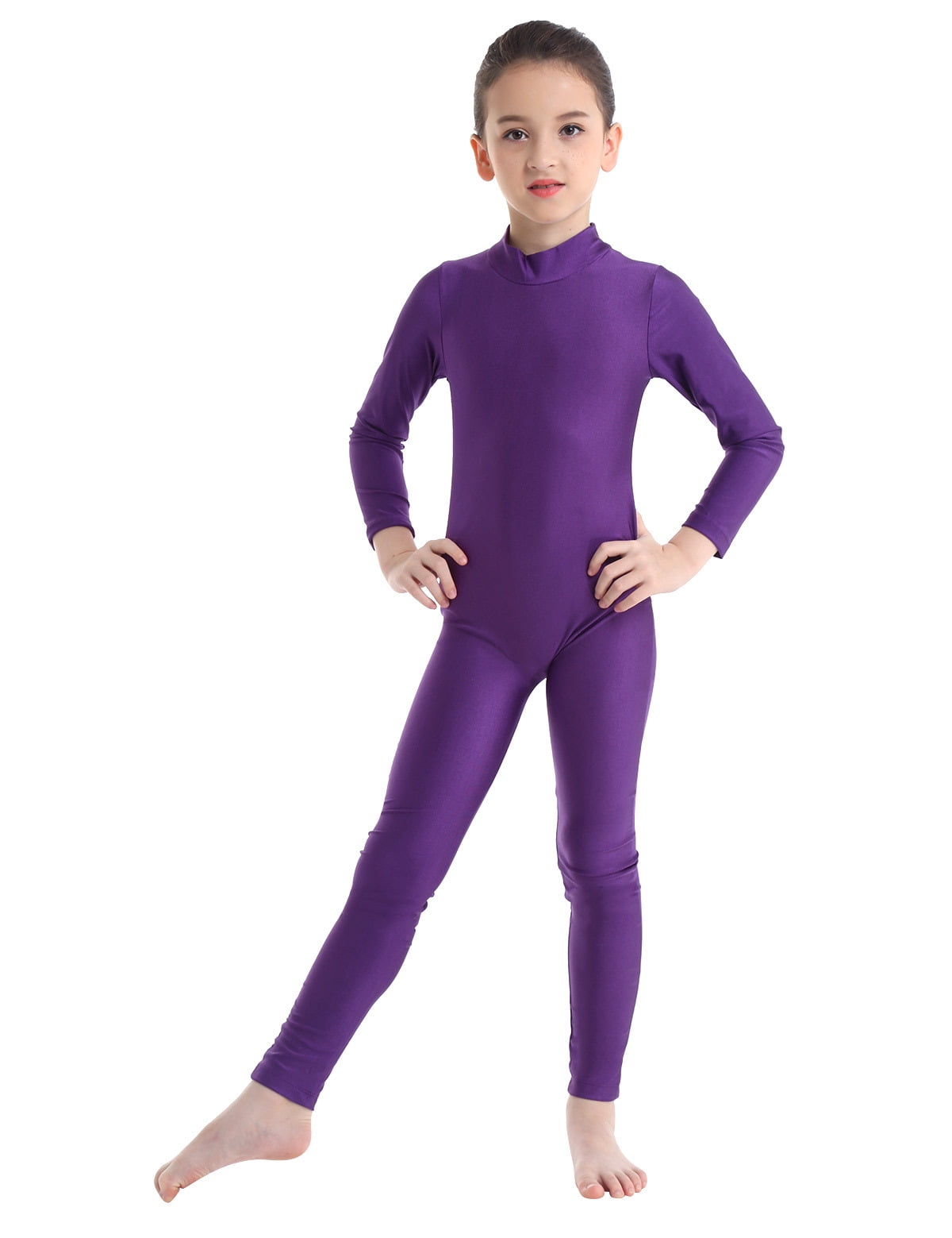 iEFiEL Kids Girls Full Body Suit Jumpsuit Gymnastic Ballet Dance ...
