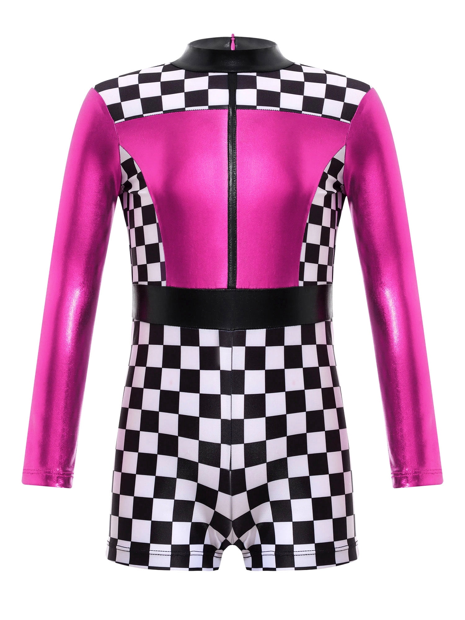 iEFiEL Kids Girls Race Car Driver Costume Halloween Cosplay Party Long ...