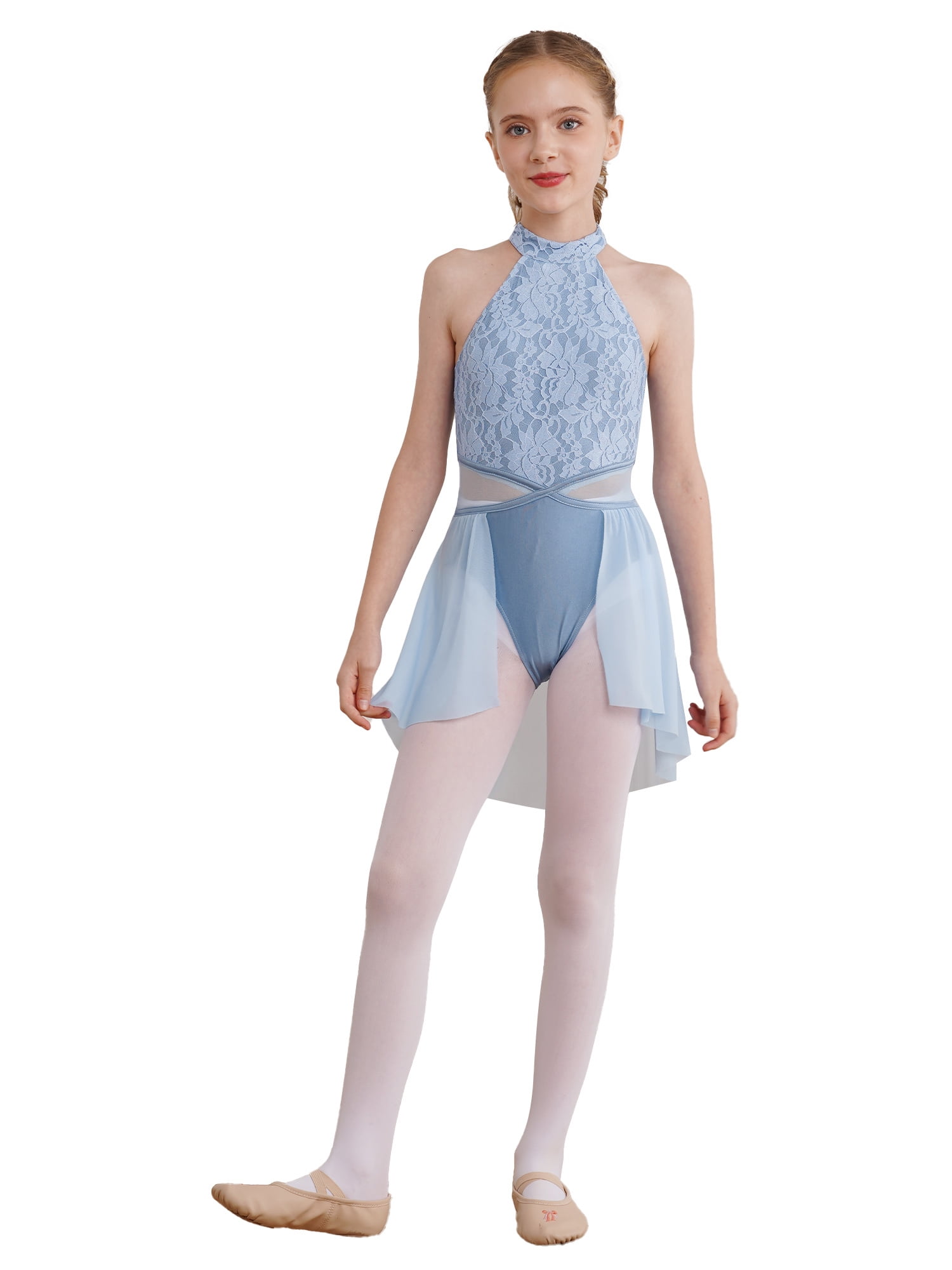 iEFiEL Kids Girls Sequins Ballet Dance Leotard Lyrical Dancewear ...