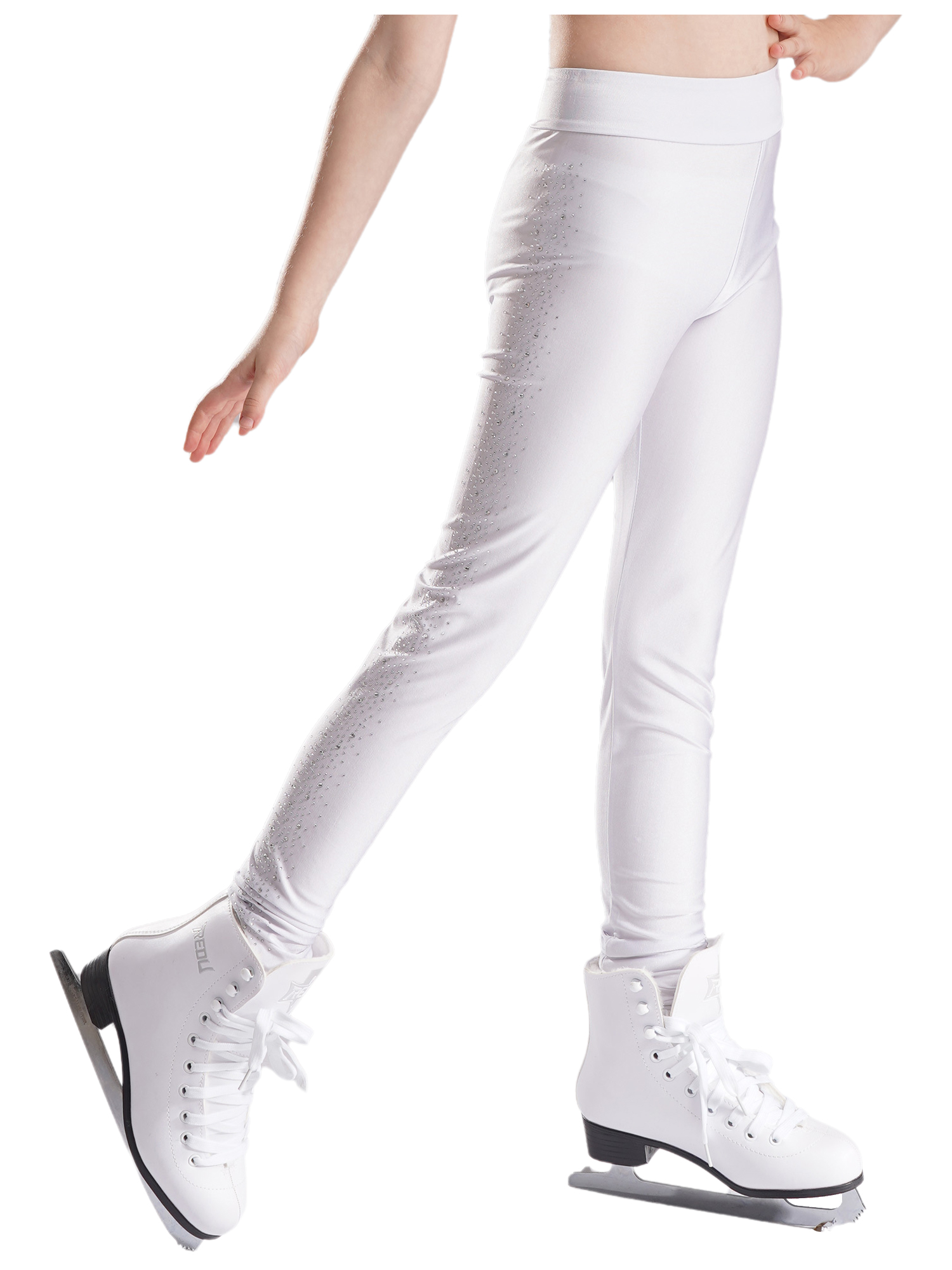 iEFiEL Kids Girls Shiny Rhinestones Figure Ice Skating Pants Gymnastics ...