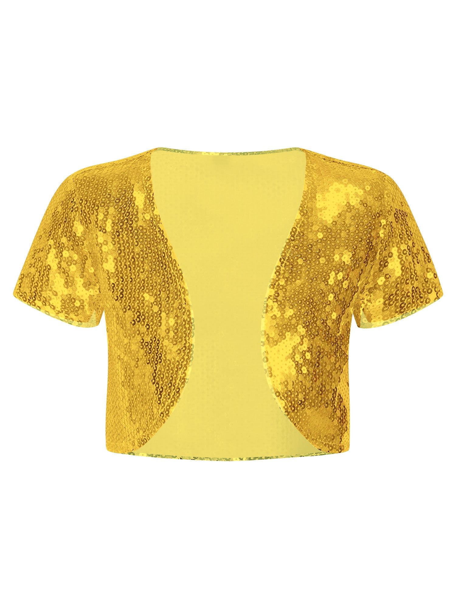 iEFiEL Kids Girls Sparkly Sequins Bolero Cropped Glitters Shrug ...