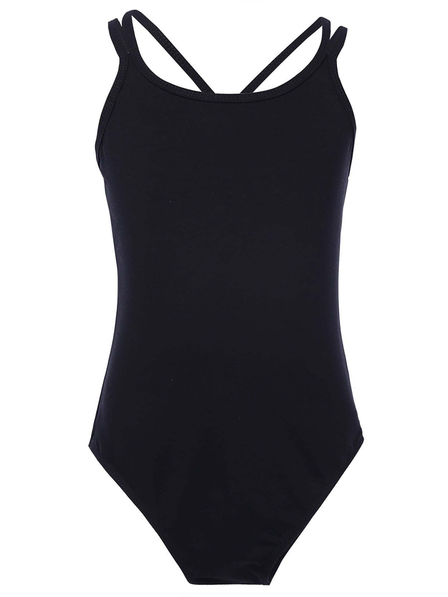 iEFiEL Little Girls Ballet Dance Leotard Cotton Basic Criss Cross ...