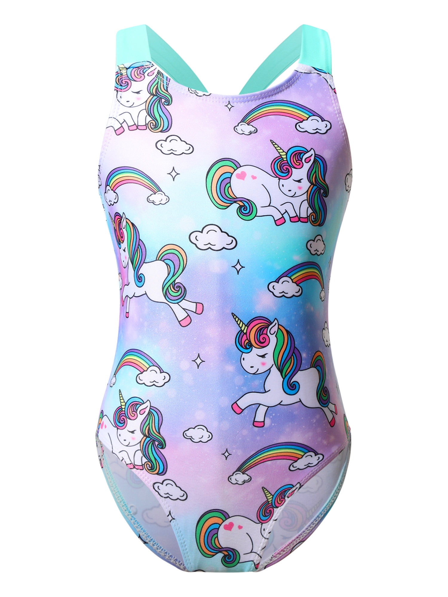 iEFiEL Sleeveless Bathing Suit, Size 12, Watercolor (Girl's) - Walmart.com