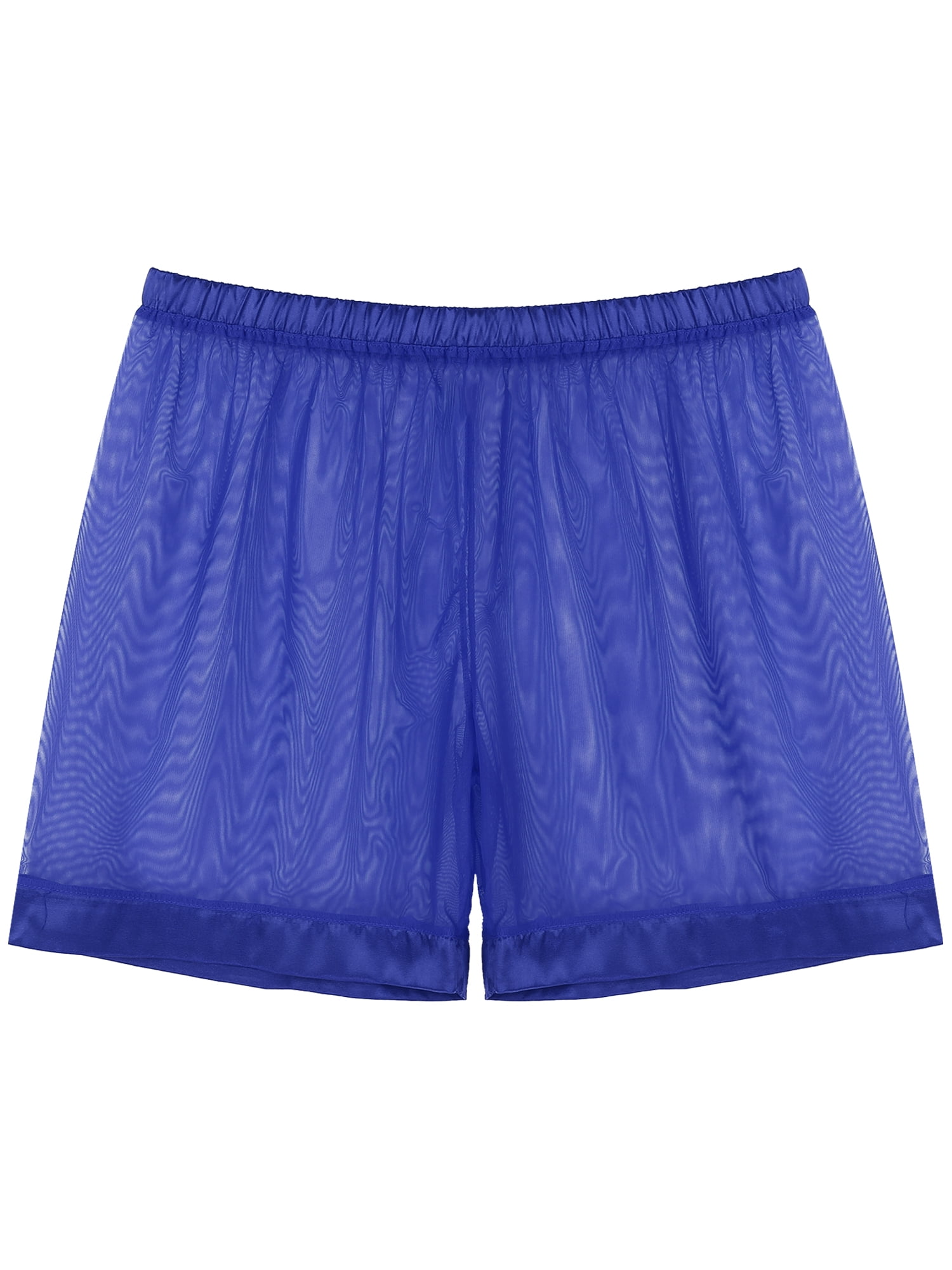 iEFiEL Men's Mesh Sheer Boxer Shorts Loose Beachwear Clubwear Pants ...