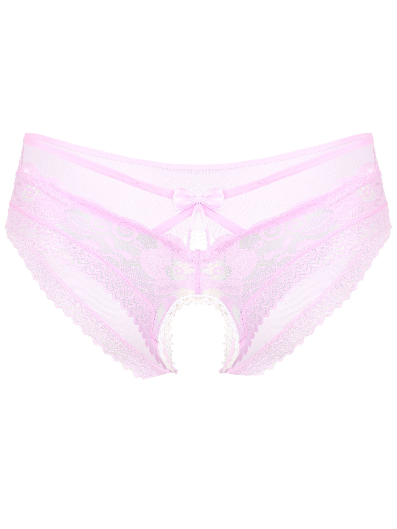 iEFiEL Mens Floral Lace T-back Low Rise G-String Thongs Underwear Pink ...