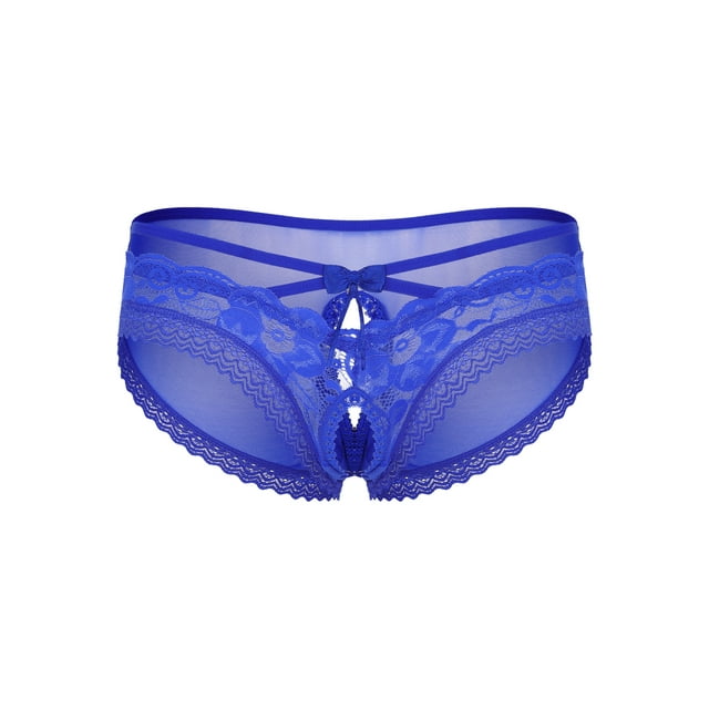 iEFiEL Mens Floral Lace T-back Low Rise G-String Thongs Underwear Royal ...