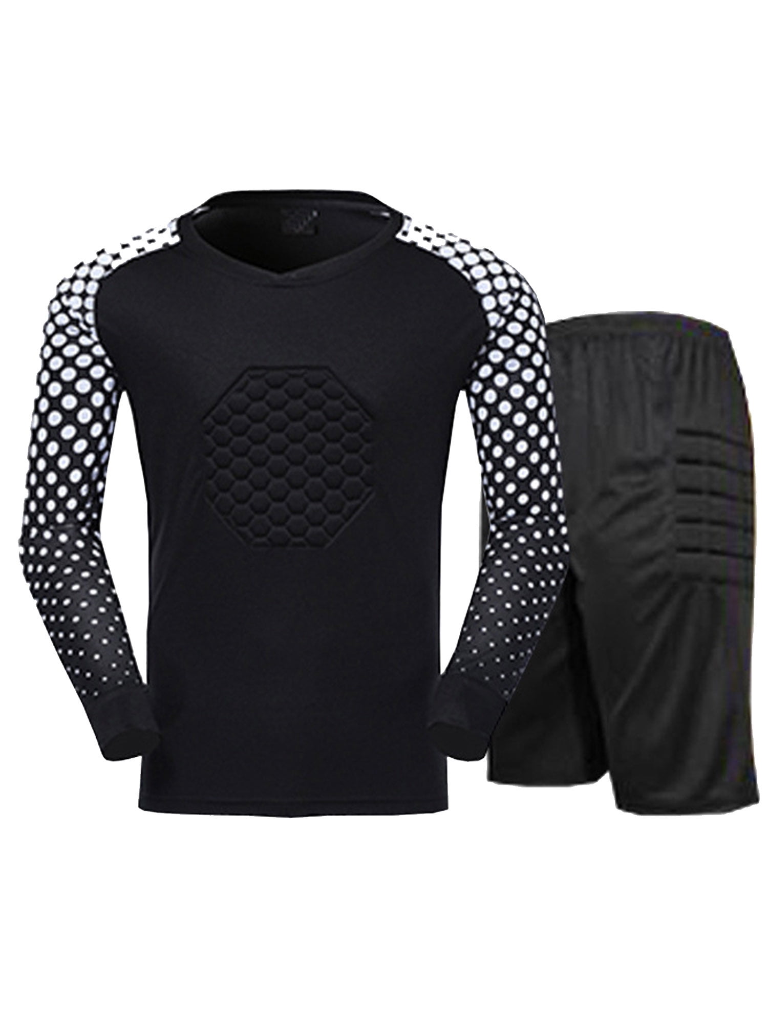 iEFiEL Mens Football Goalkeeper Jersey Padded Long Sleeve Goalie Shirt ...