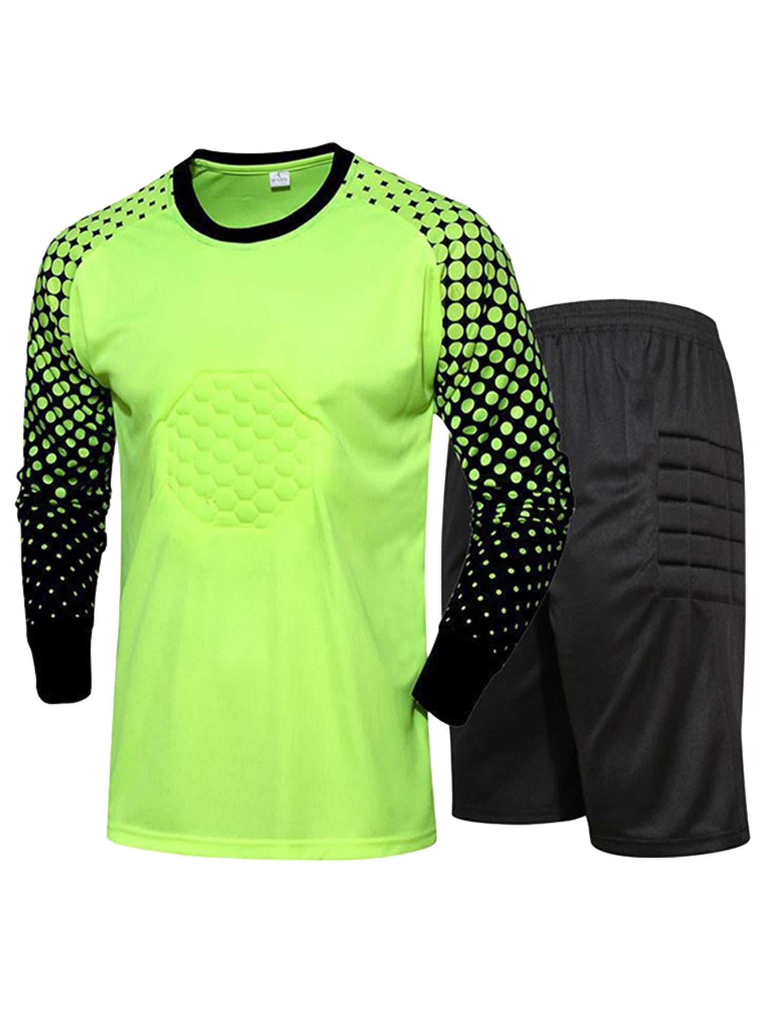 iEFiEL Mens Football Goalkeeper Jersey Padded Long Sleeve Goalie Shirt ...