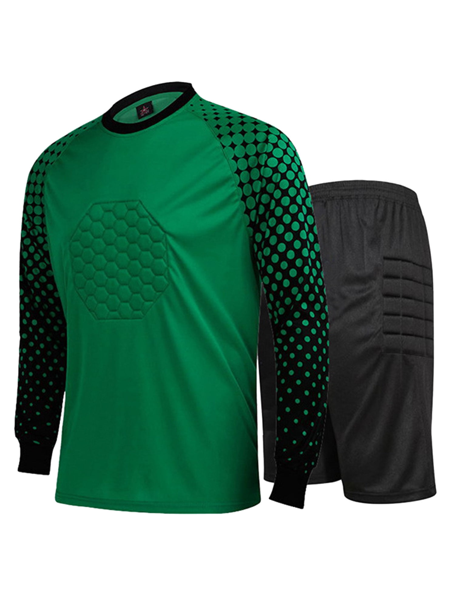 iEFiEL Mens Football Goalkeeper Jersey Padded Long Sleeve Goalie Shirt ...