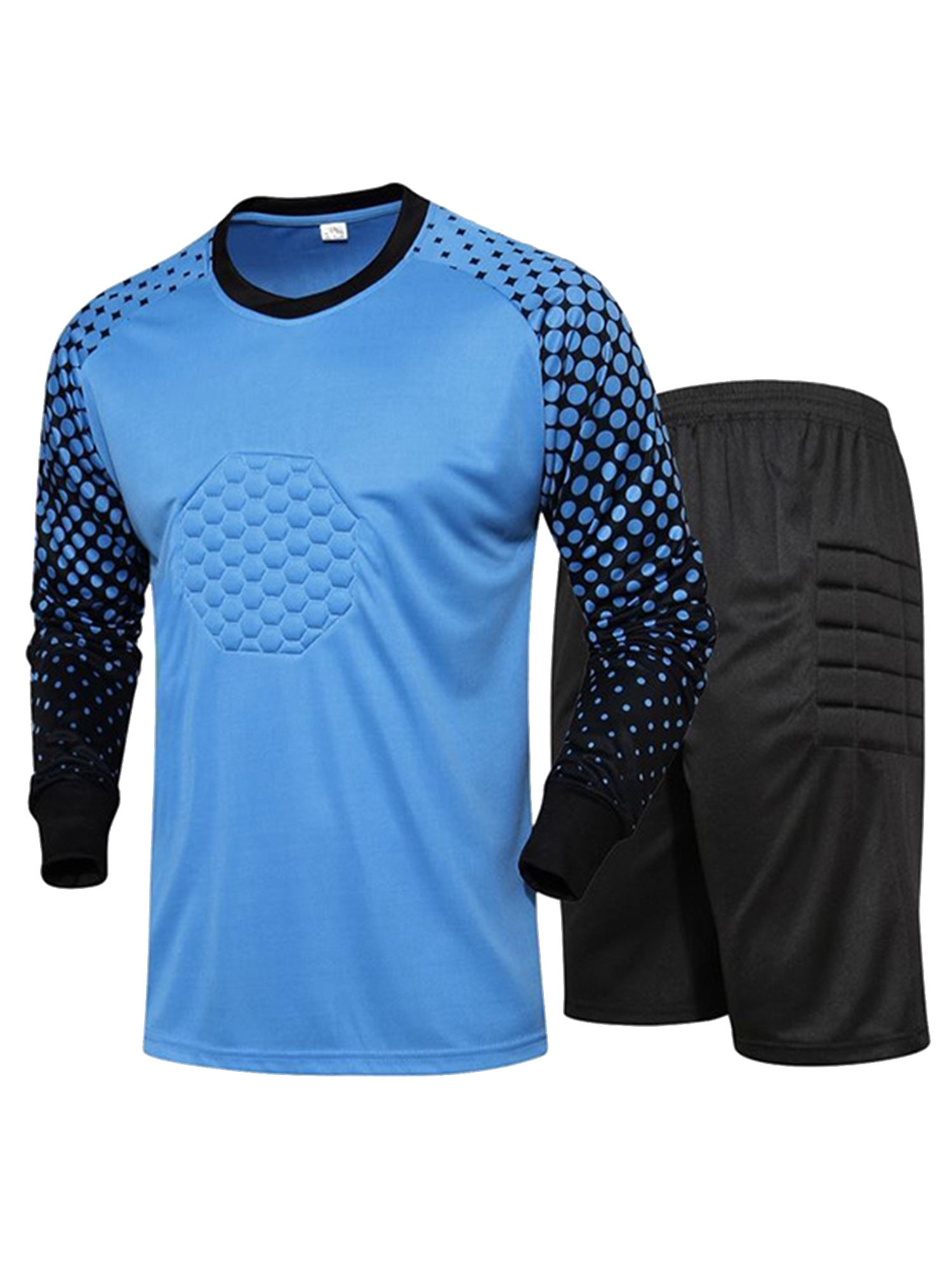iEFiEL Mens Football Goalkeeper Jersey Padded Long Sleeve Goalie Shirt ...