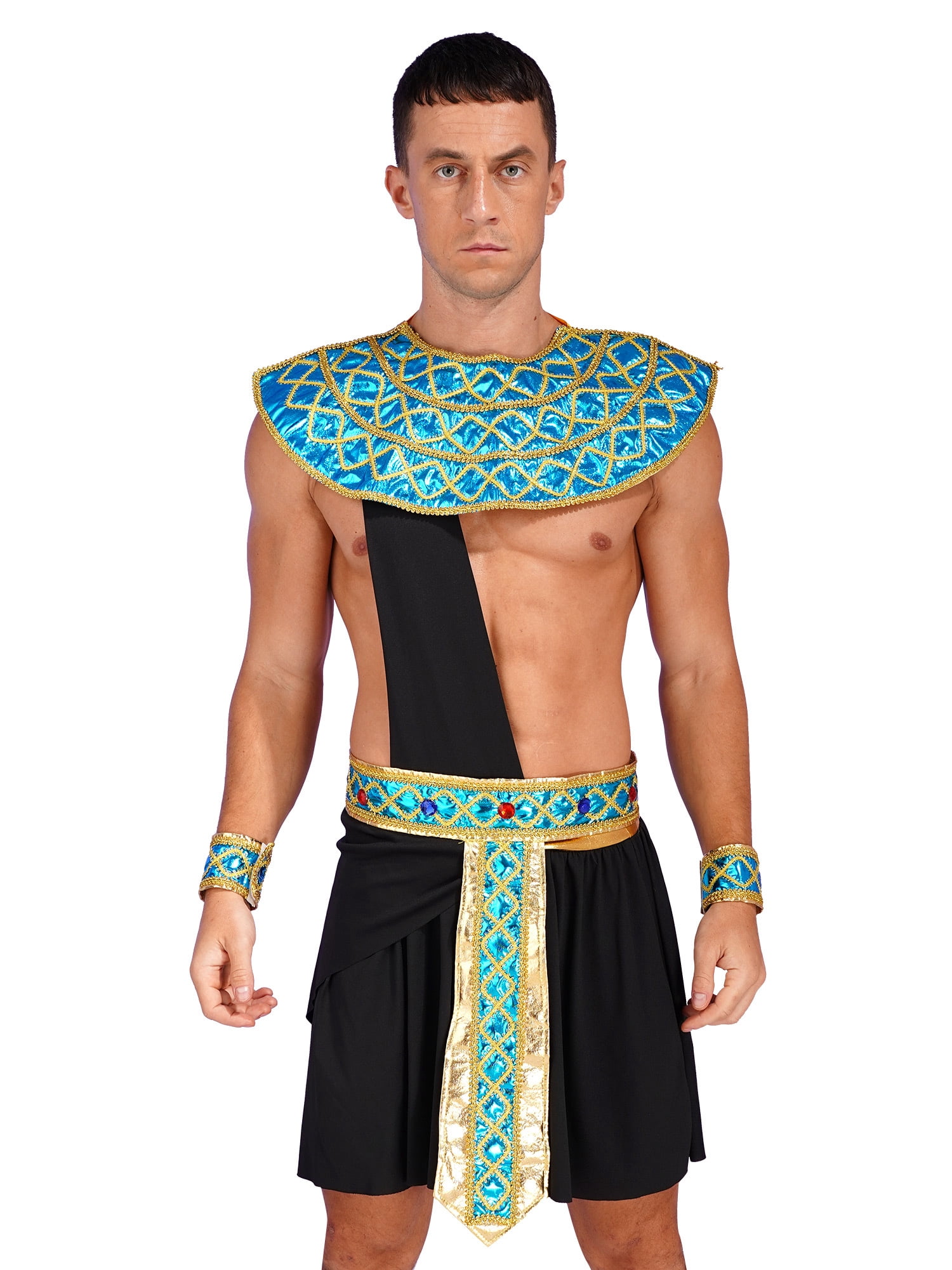 iEFiEL Mens Halloween Ancient Greek Gladiator Role Play Costume One ...
