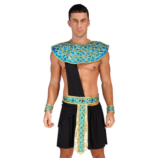 iEFiEL Mens Halloween Ancient Greek Gladiator Role Play Costume One ...