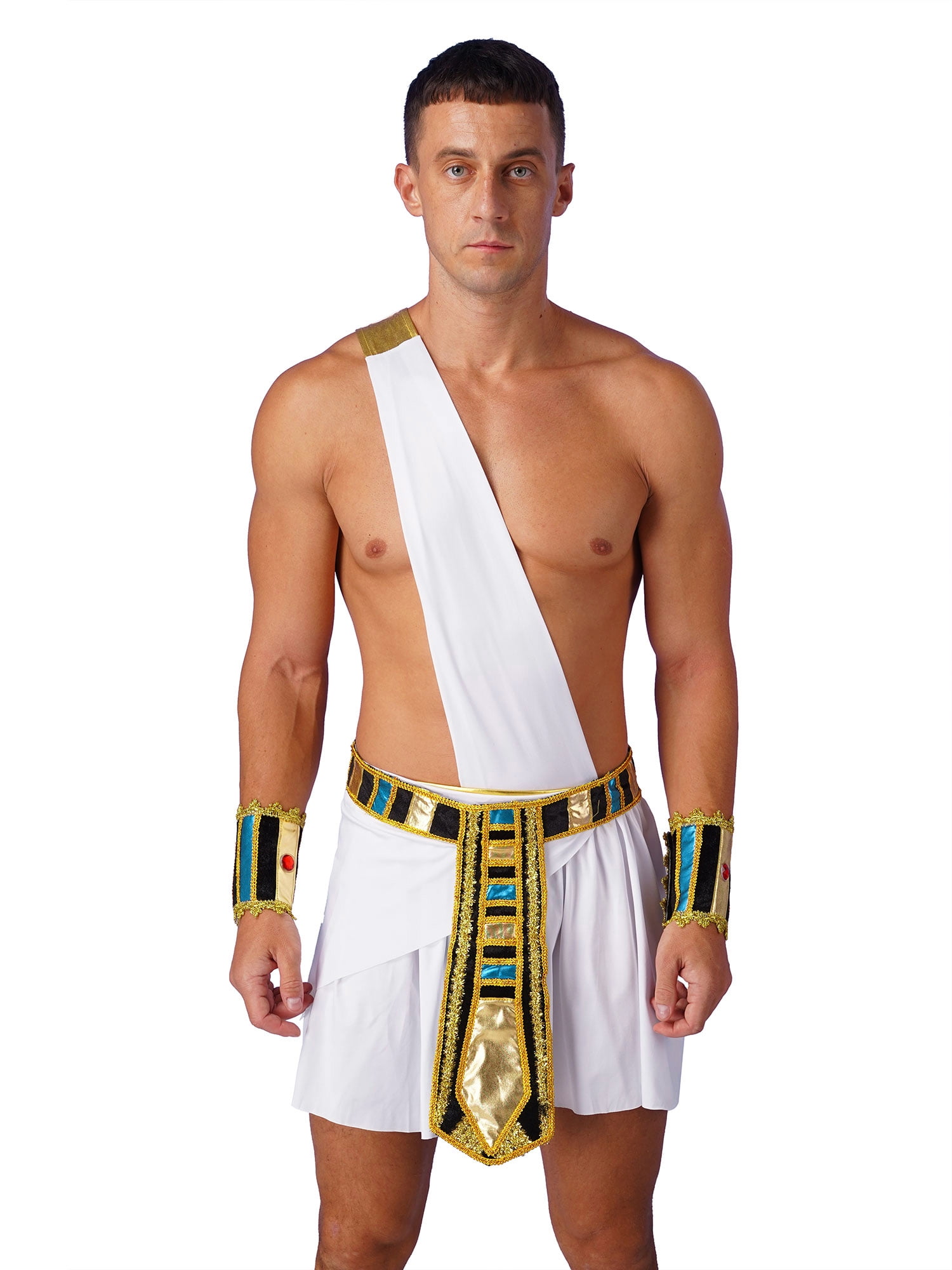 iEFiEL Mens Halloween Ancient Greek Gladiator Role Play Costume One ...
