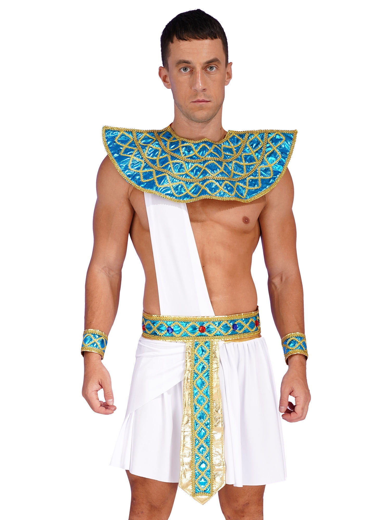 iEFiEL Mens Halloween Ancient Greek Gladiator Role Play Costume One ...