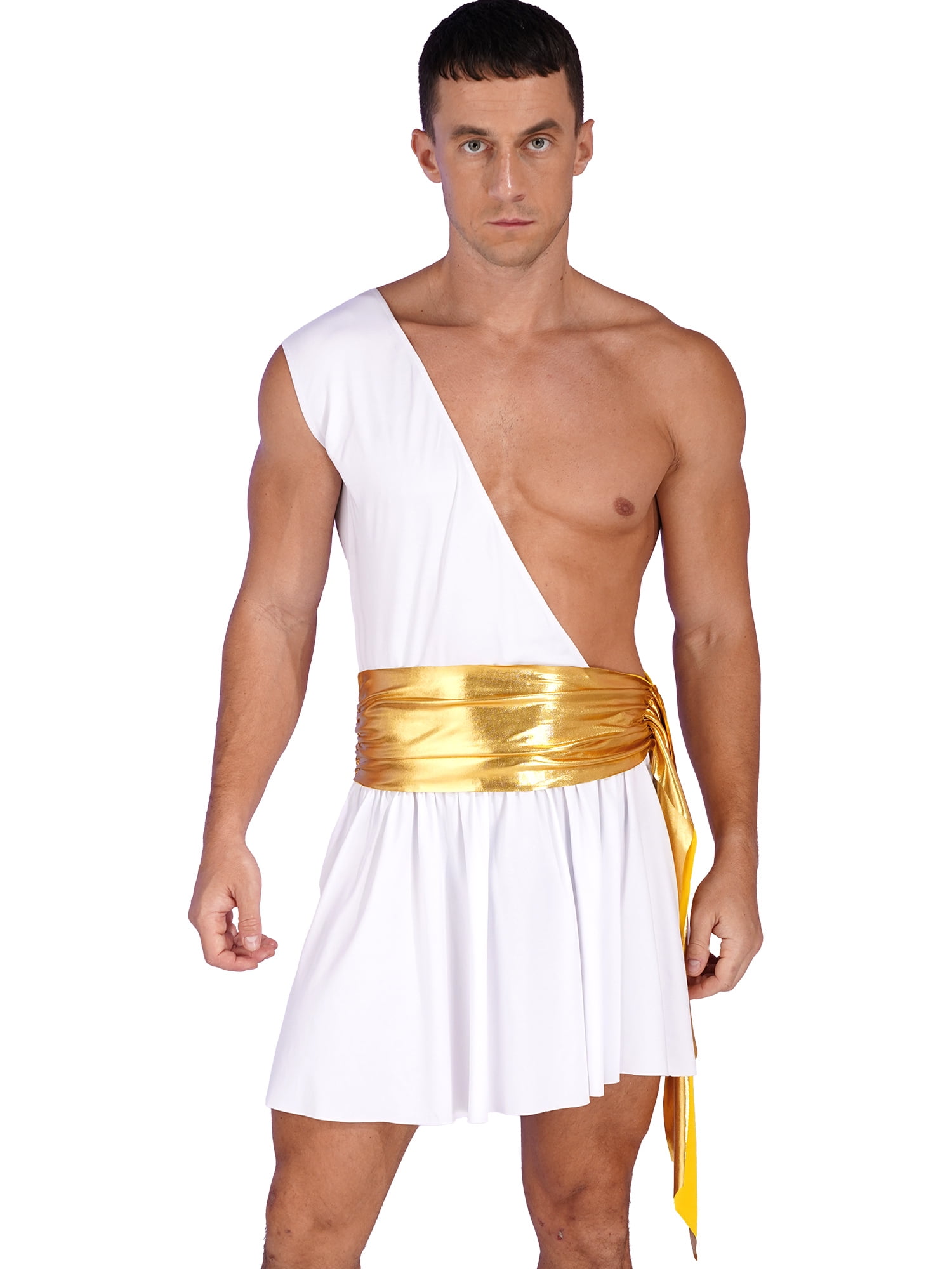 iEFiEL Mens Halloween Ancient Greek Gladiator Role Play Costume One ...