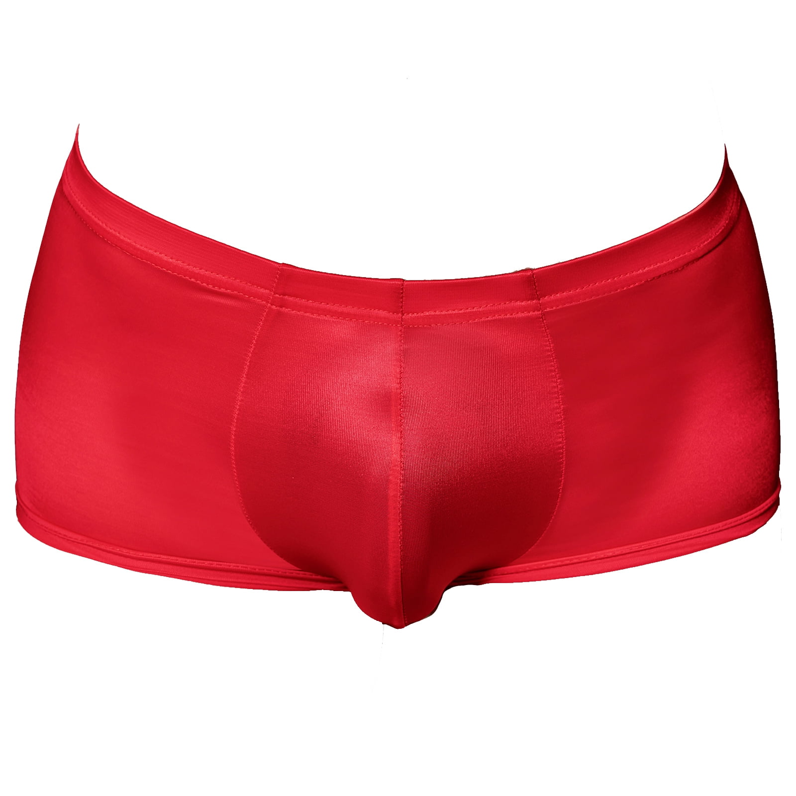 iEFiEL Mens Oil Glossy Briefs Low Rise Bulge Pouch G-String See Through ...