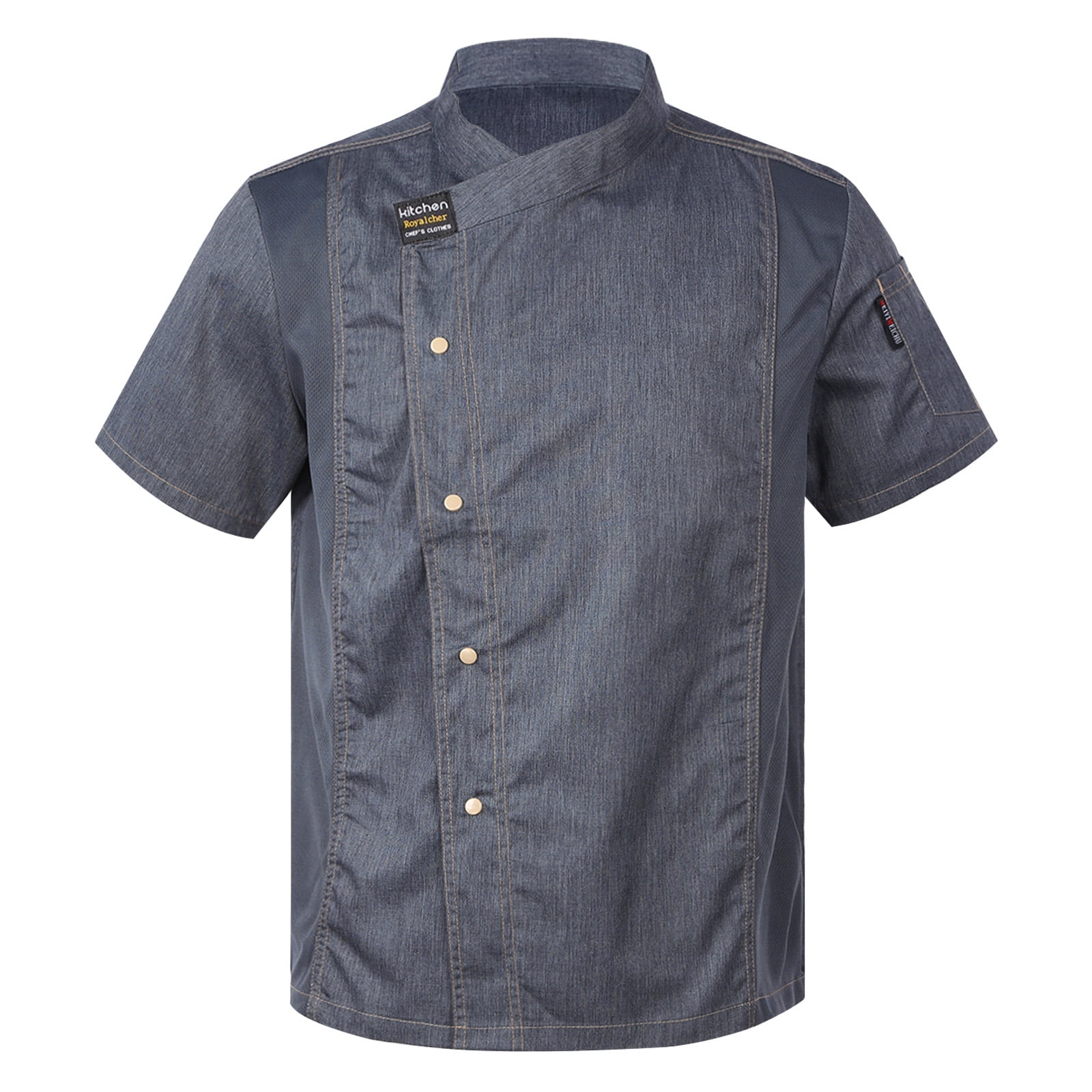 iEFiEL Mens Womens Unisex Kitchen Work Uniform Chef Coat Cook Jacket ...