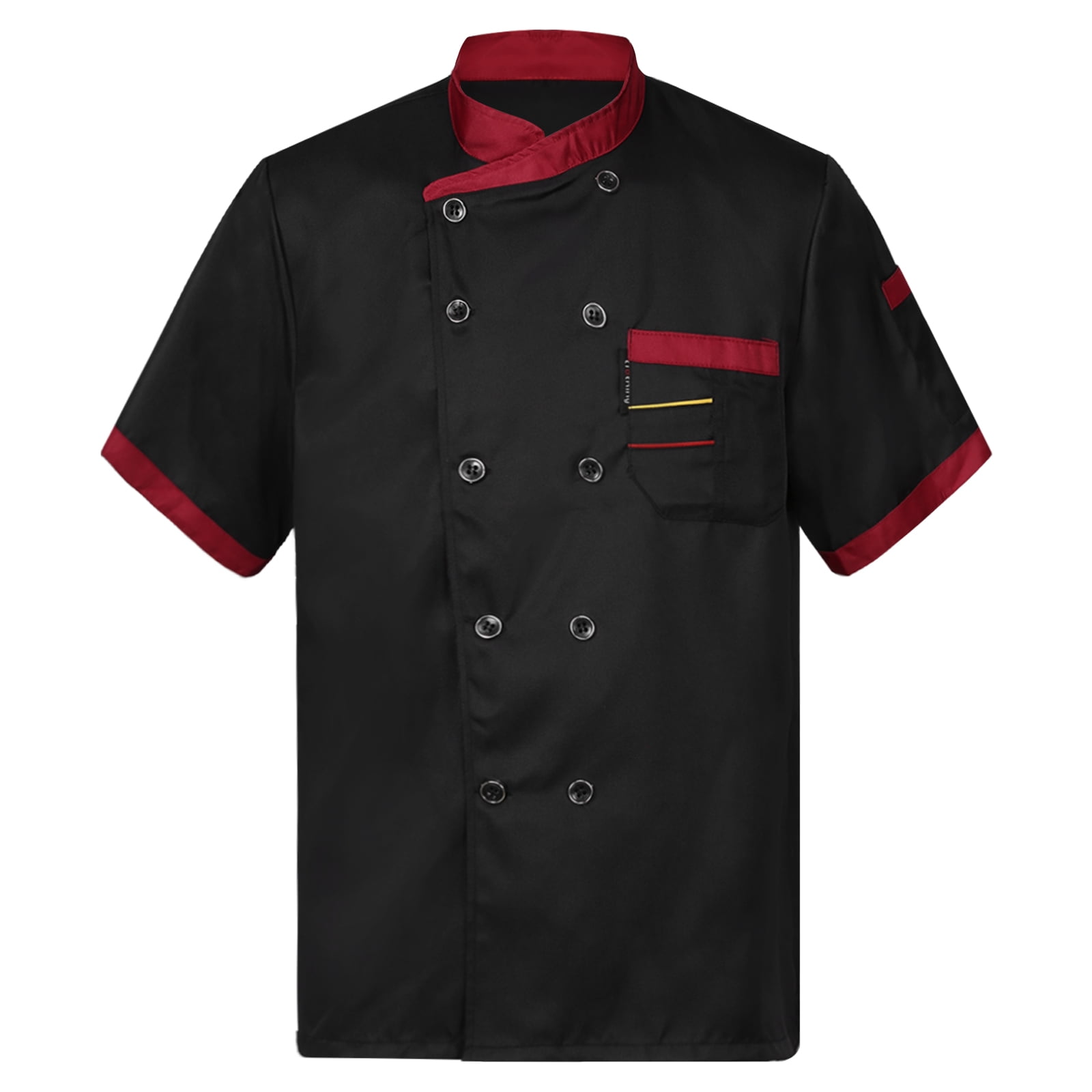 iEFiEL Unisex Men Short Sleeve Professional Chef Jacket Chef Coat ...