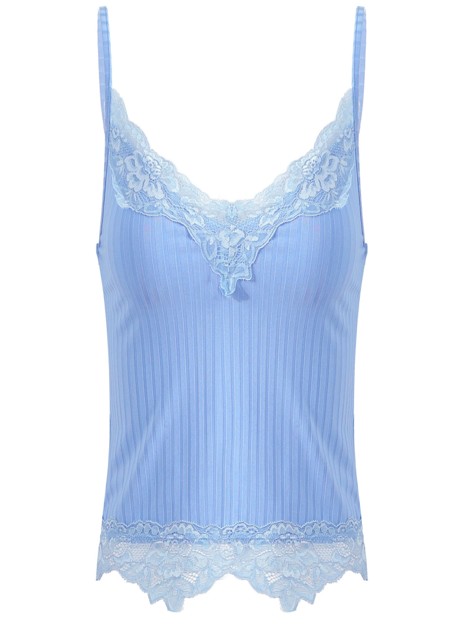 iEFiEL Women's Lace Patchwork Crop Top Y2k E Girls Tees Cami Ribbed ...