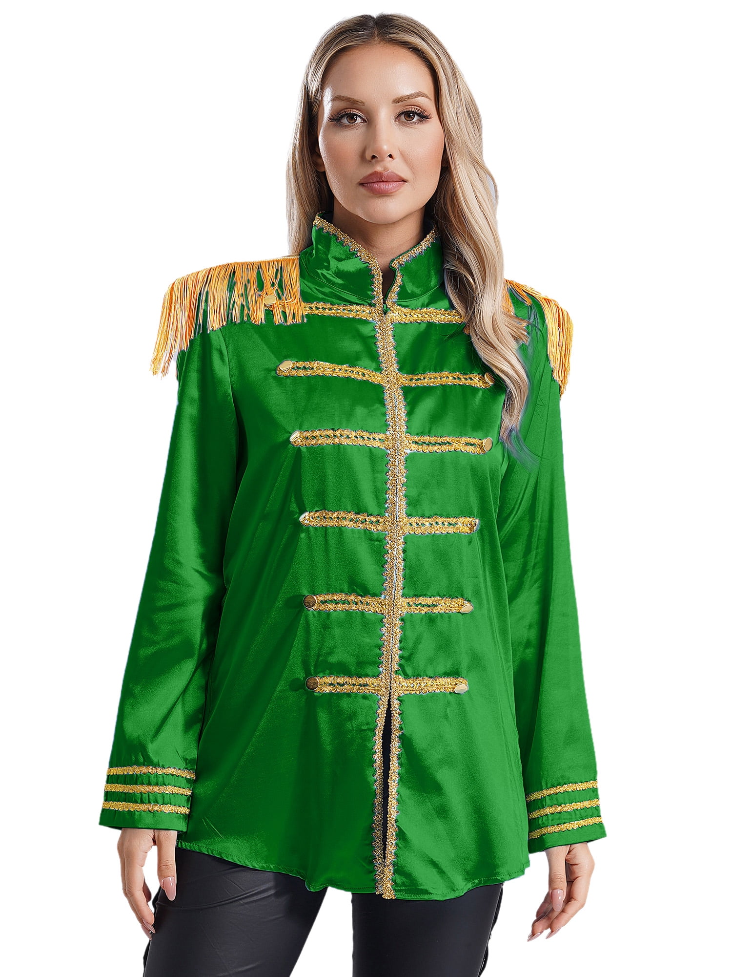 iEFiEL Womens SGT Sergeant Pepper Budget Jacket Hippy Medieval Shiny ...