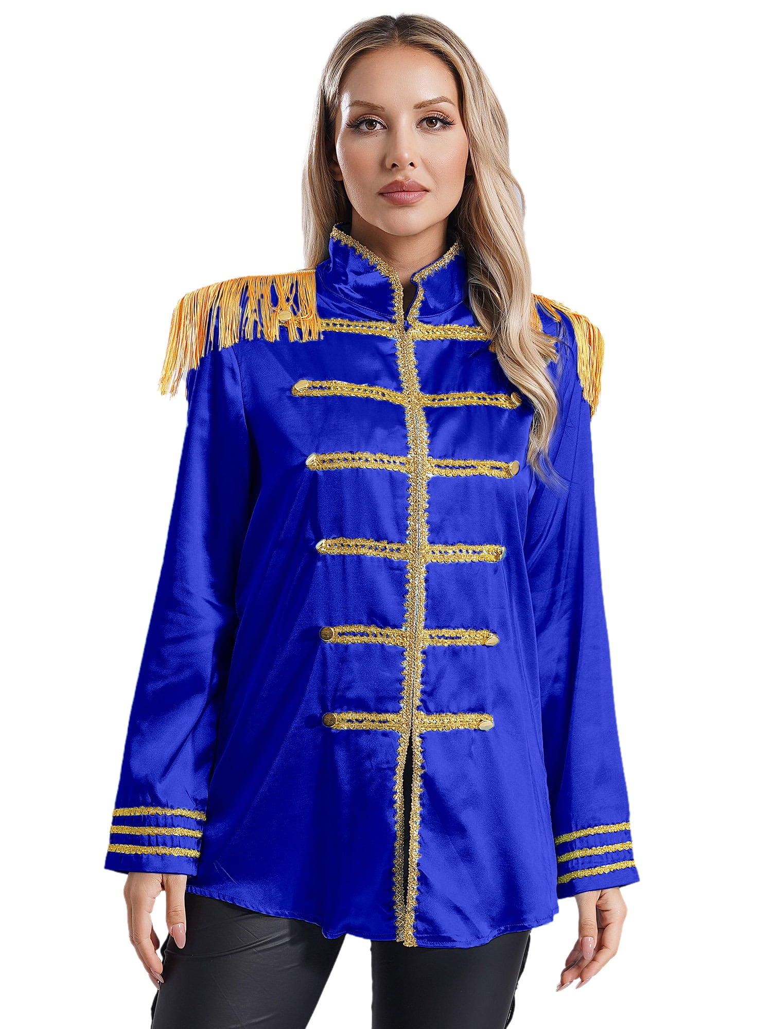iEFiEL Womens SGT Sergeant Pepper Budget Jacket Hippy Medieval Shiny ...