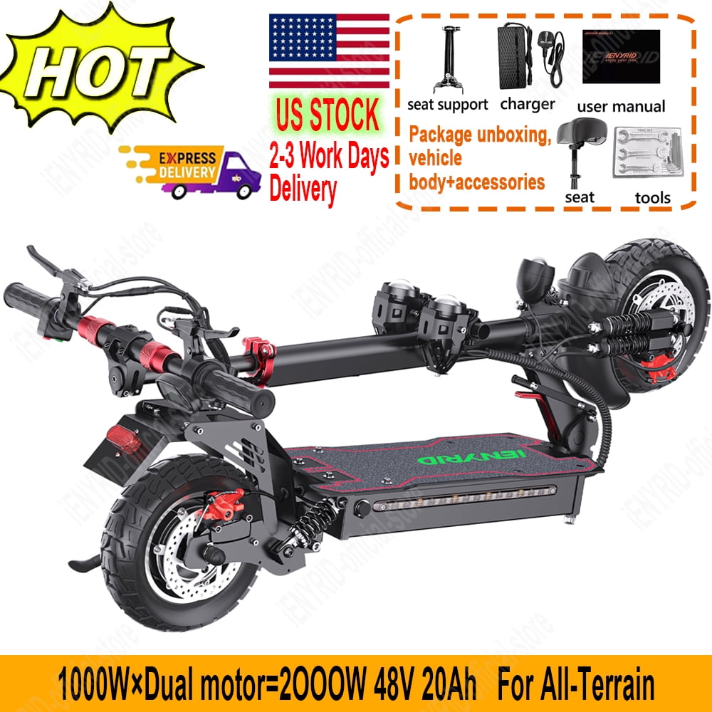 iENYRID Electric Scooter for Adults with 2400W Dual Motor, Outdoor Off ...