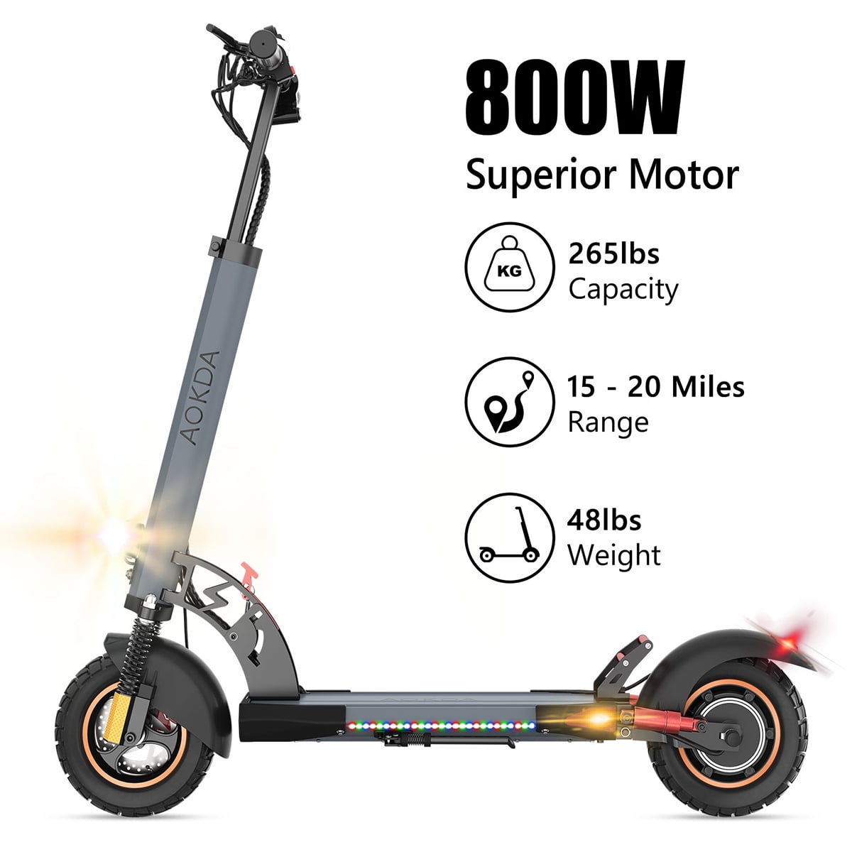 iENYRID 800W Electric Scooter for Adults, 20 Miles Range, 3 Speeds ...