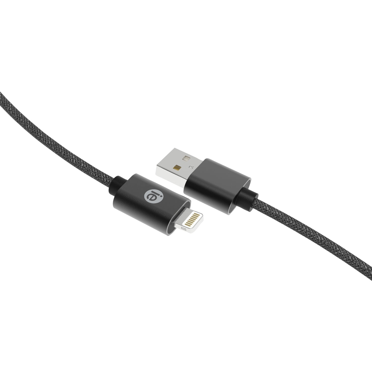 iEssentials Charge & Sync Braided Lightning to USB Cable (72 In.; Black ...