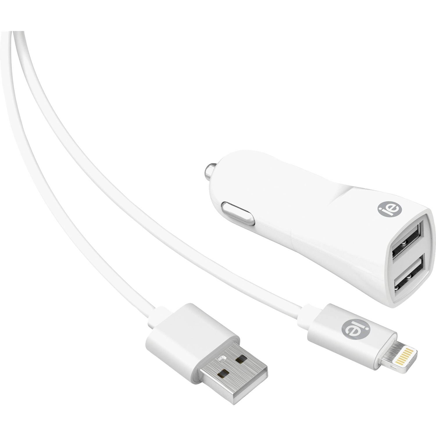 iEssentials IEN-PCL-22A 2.4-Amp Dual-USB Car Charger with USB-A ...