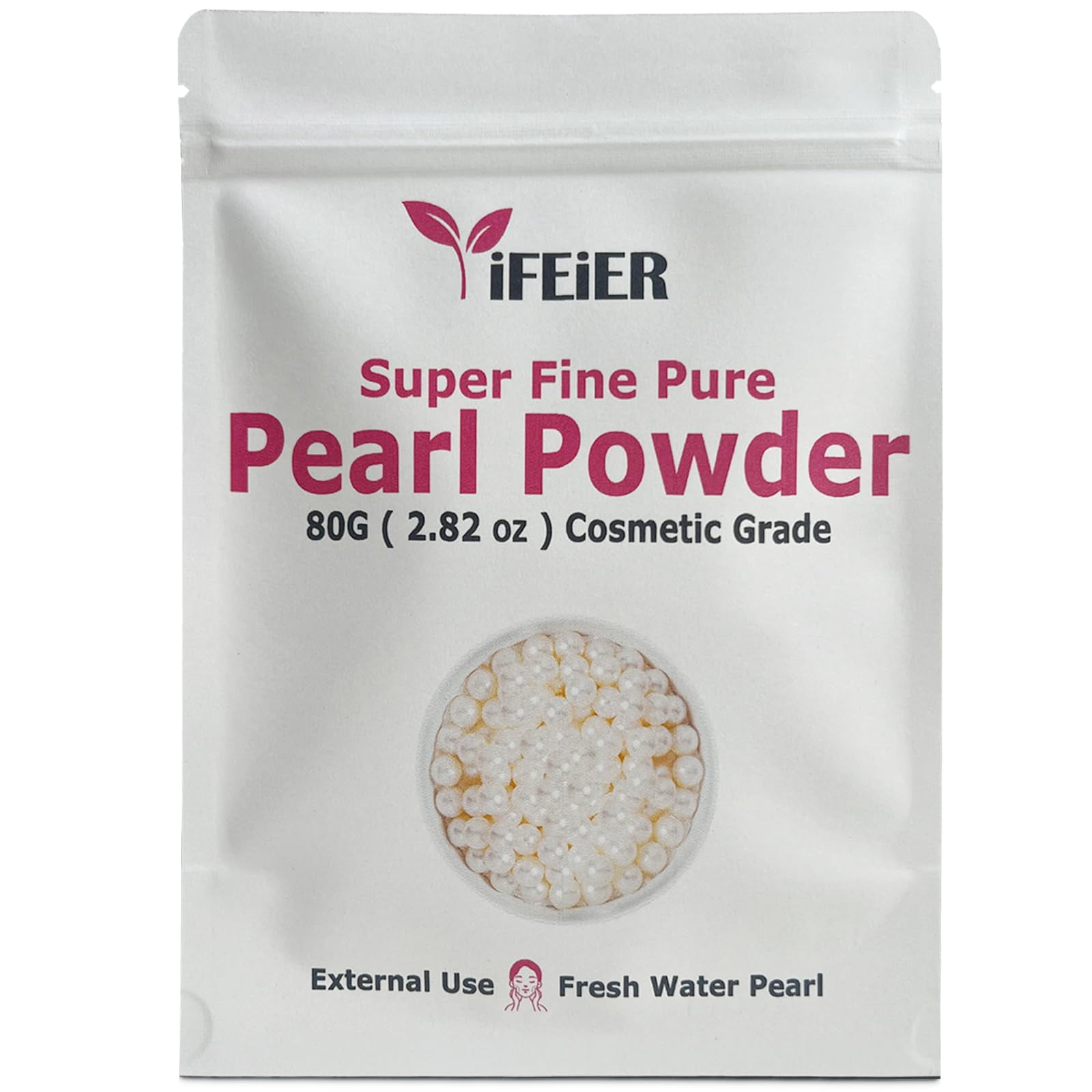 iFEiER Pure Freshwater Pearl Powder for Skincare and Homemade Cosmetics ...