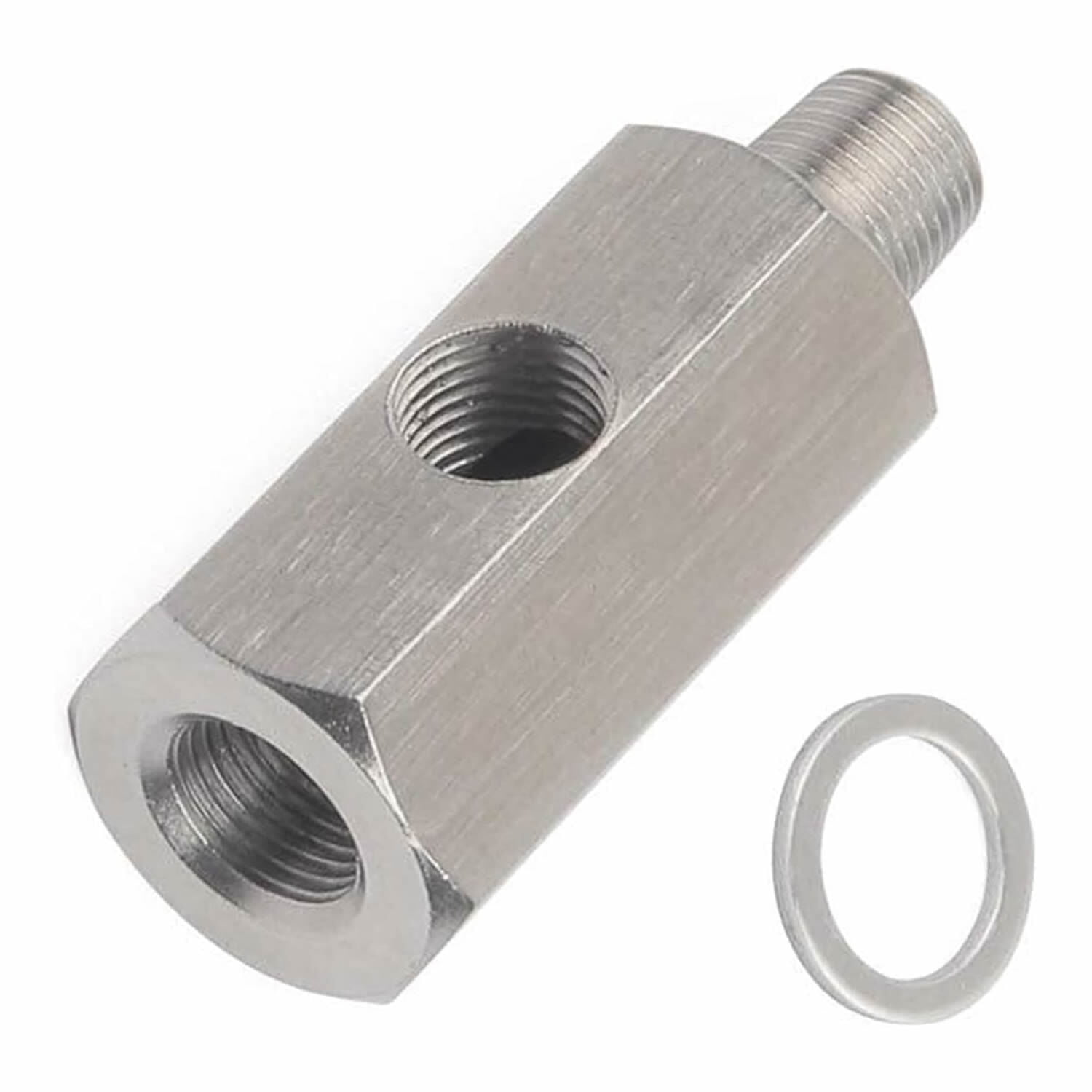 iFJF 1/8" Stainless Steel BSPT NPT Oil Pressure Sensor Tee Adapter ...