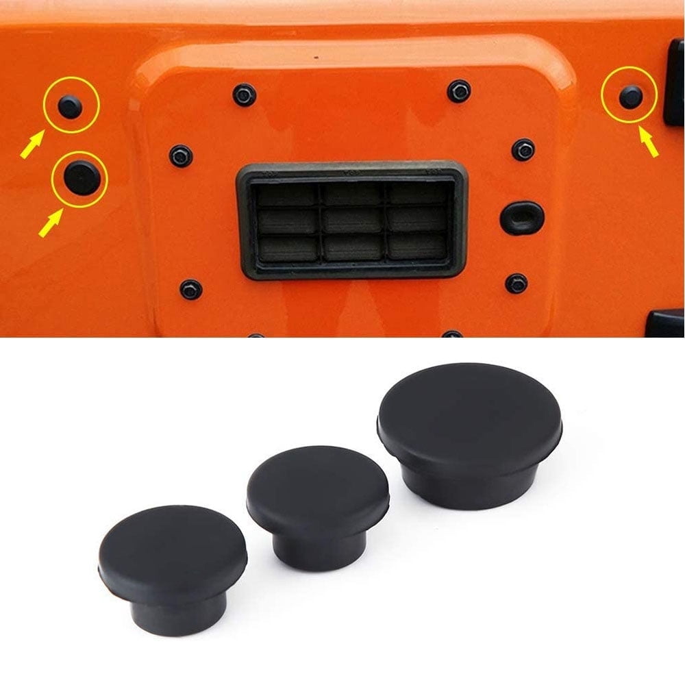iFJF 3PCS Tailgate Rubber Plug Set Spare Tire Carrier for Jeep Wrangler ...
